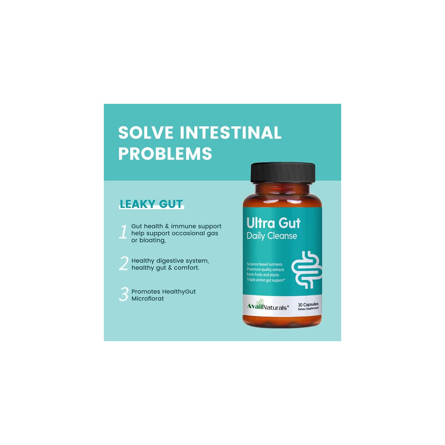 1 Day Cleanse - Gut & Colon Support｜Advanced Formula with Senna leaf ...