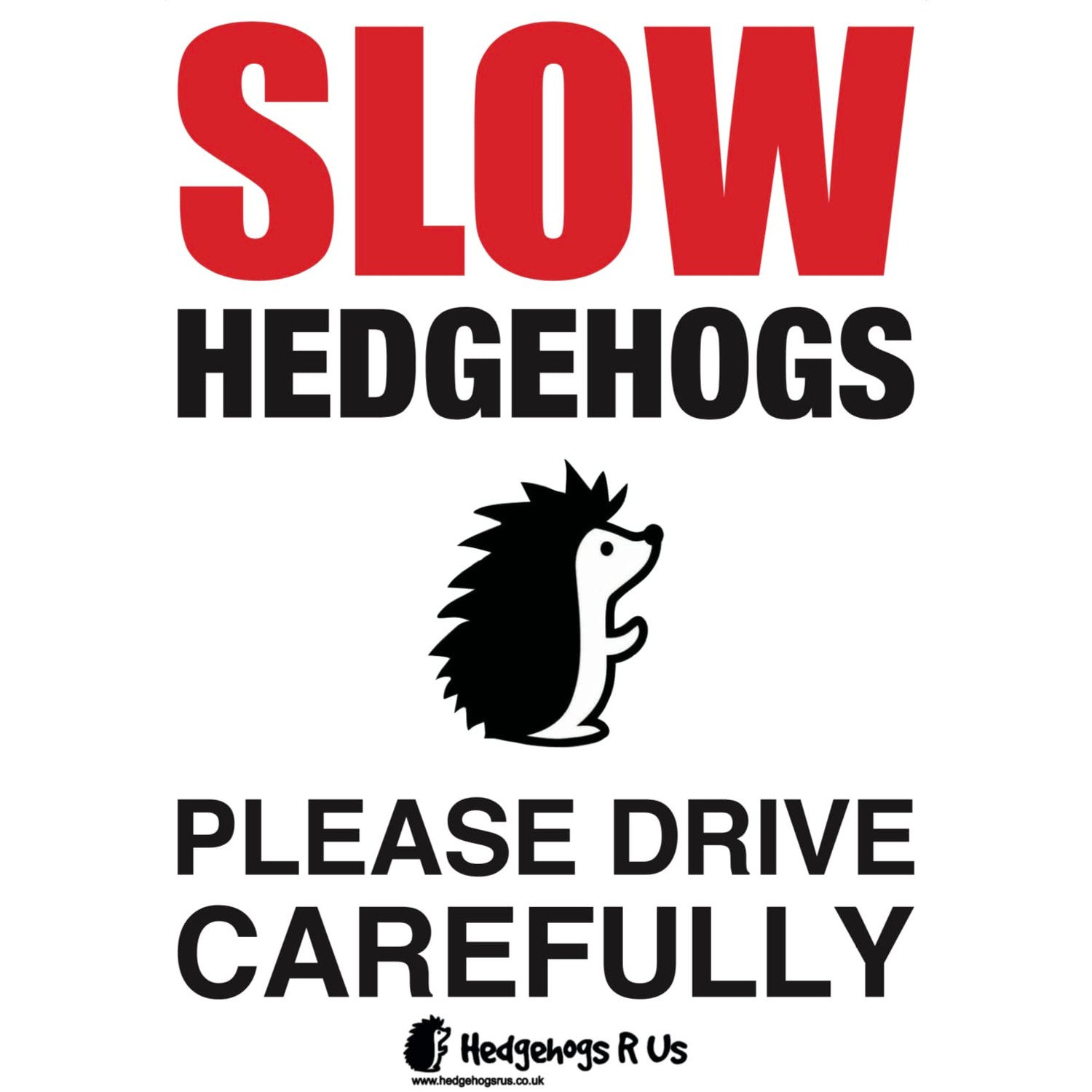 Slow Hedgehog Warning Sign Wheelie Bin Sticker - ibspot.com