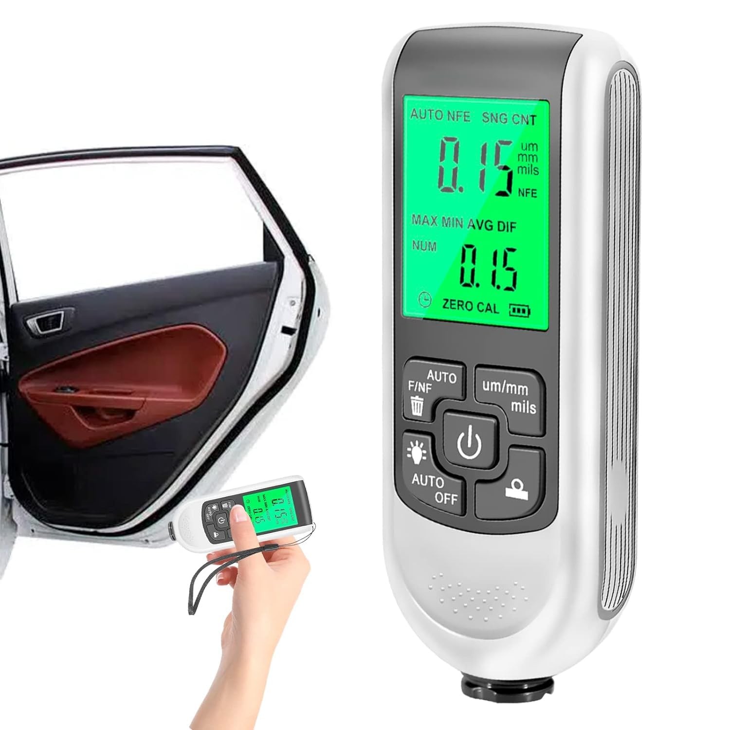 SPORWAY Digital Coating Thickness Gauge, Paint Thickness Gauge, Car ...