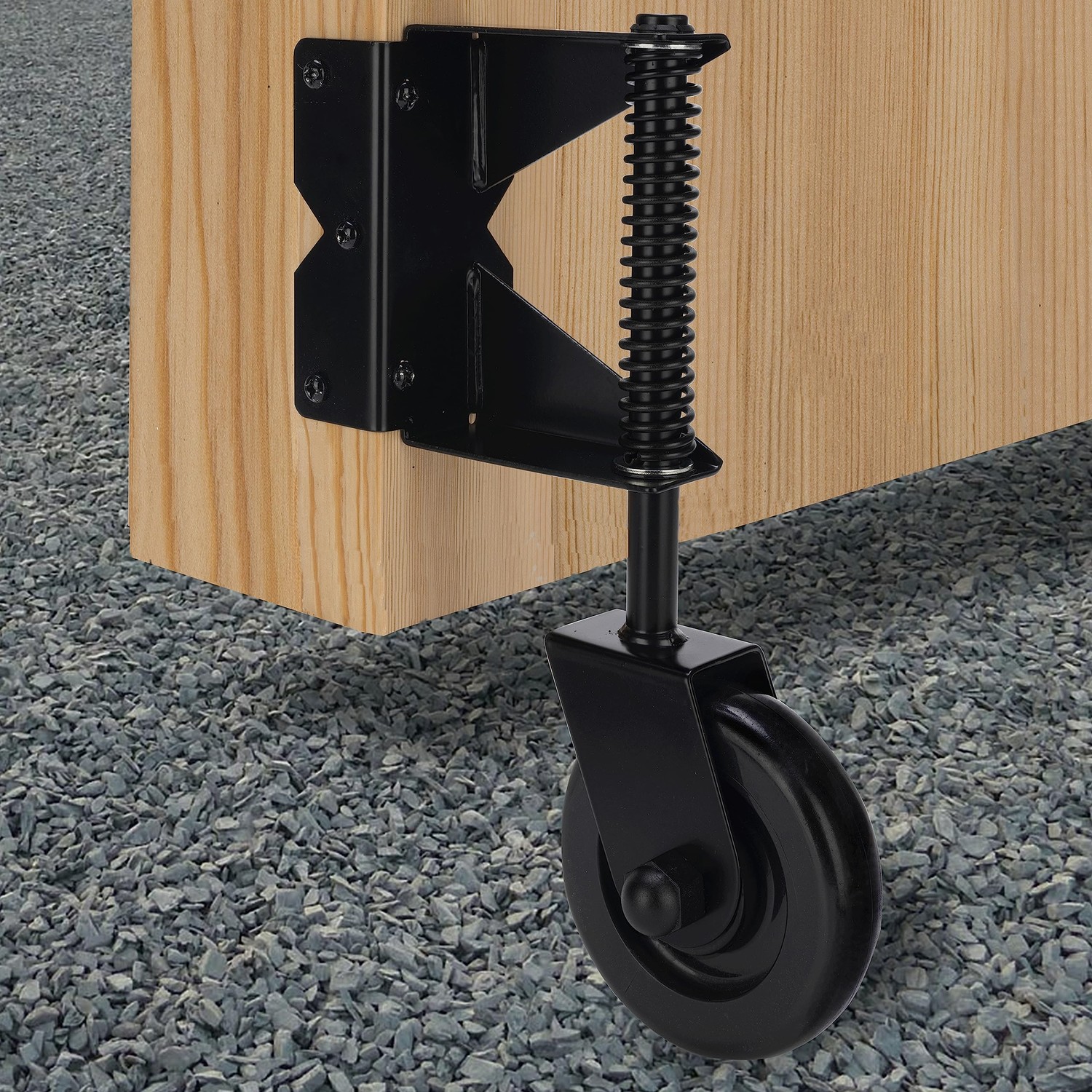 Gate Wheel Spring-Loaded Gate Caster Kit for Wooden PVC Fences, Heavy ...