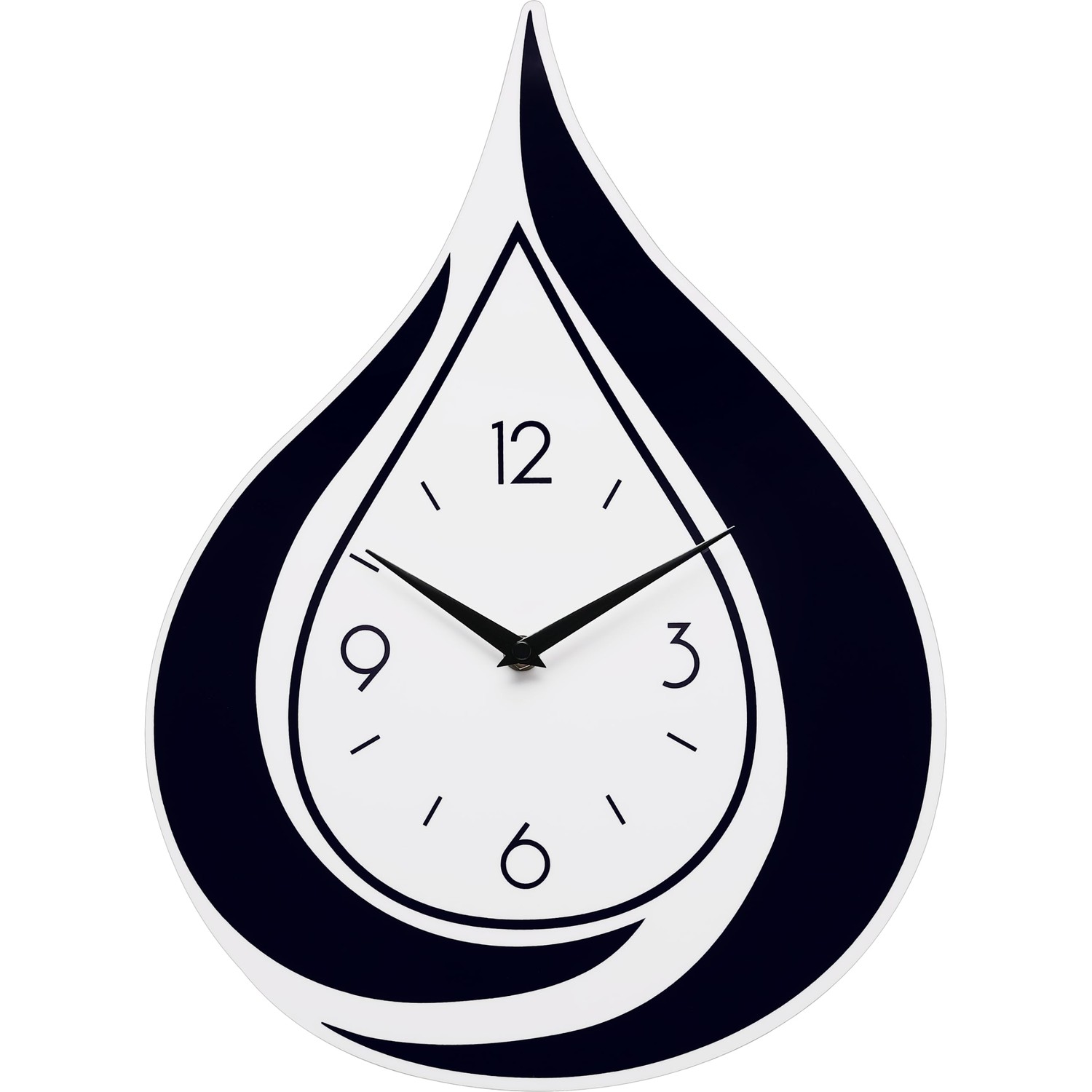 funsec Water Drop Clock Modern Wall Clock Black Wall Clock White Wall ...