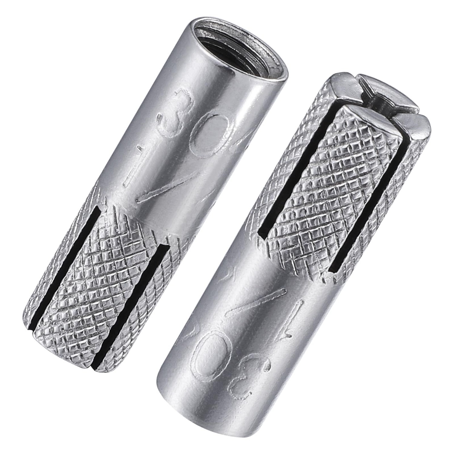 Wensilon(100 pcs) 1/4"-20 Premium Stainless Steel Drop in Anchors ...