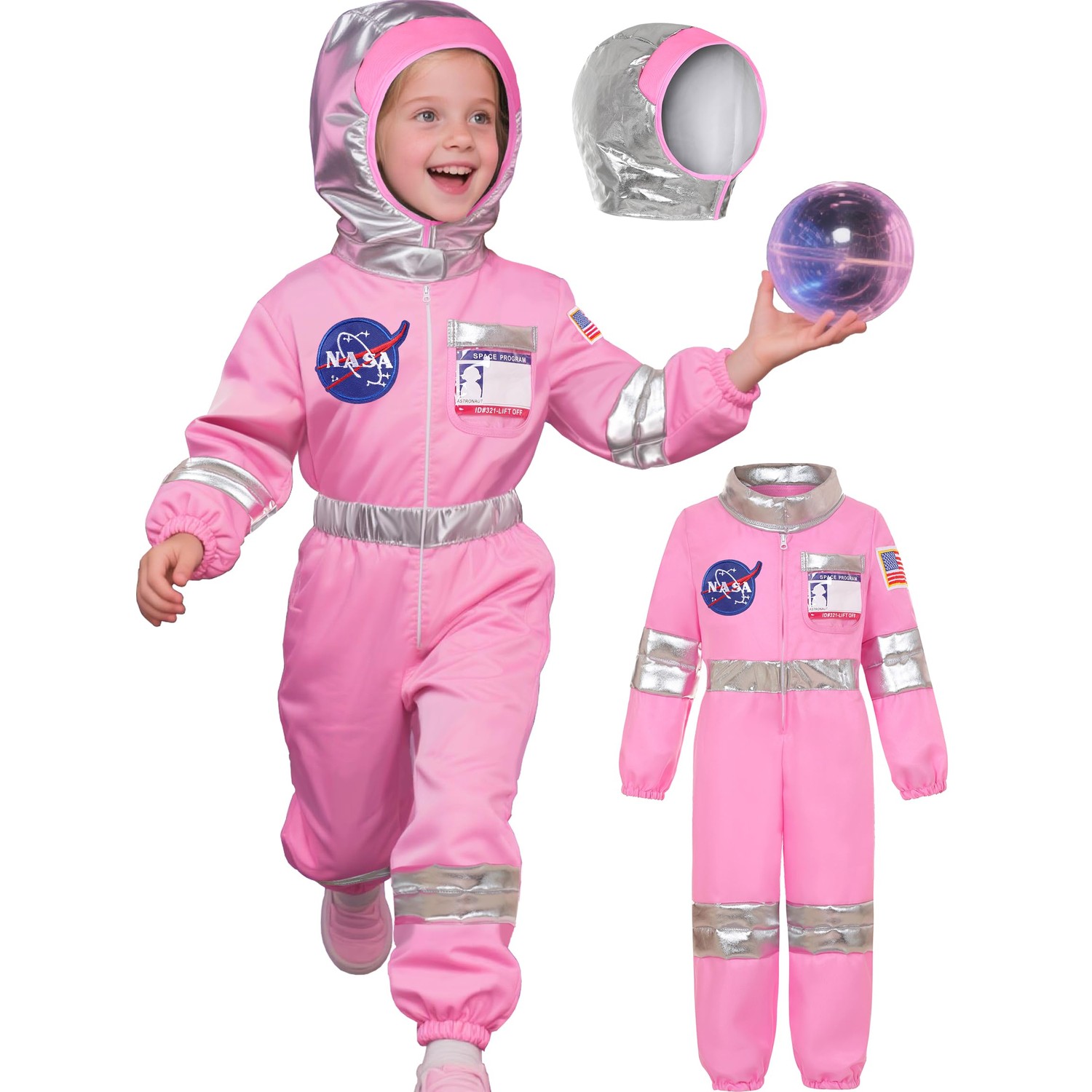 Nuehoryu Astronaut Costume for Kids NASA Space Suit for Girls with ...
