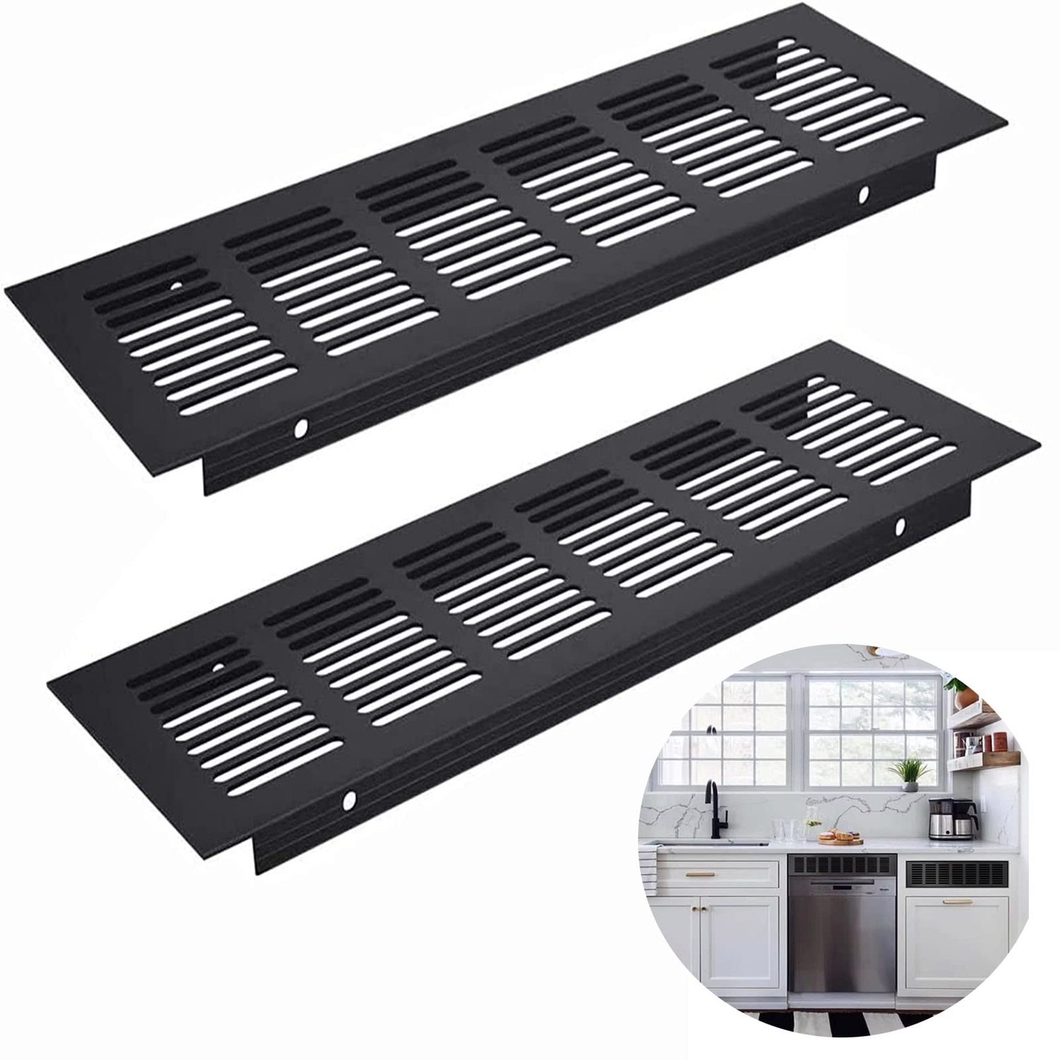 Pack of 2 Ventilation Grille, Stainless Steel Door Ventilation Grille ...