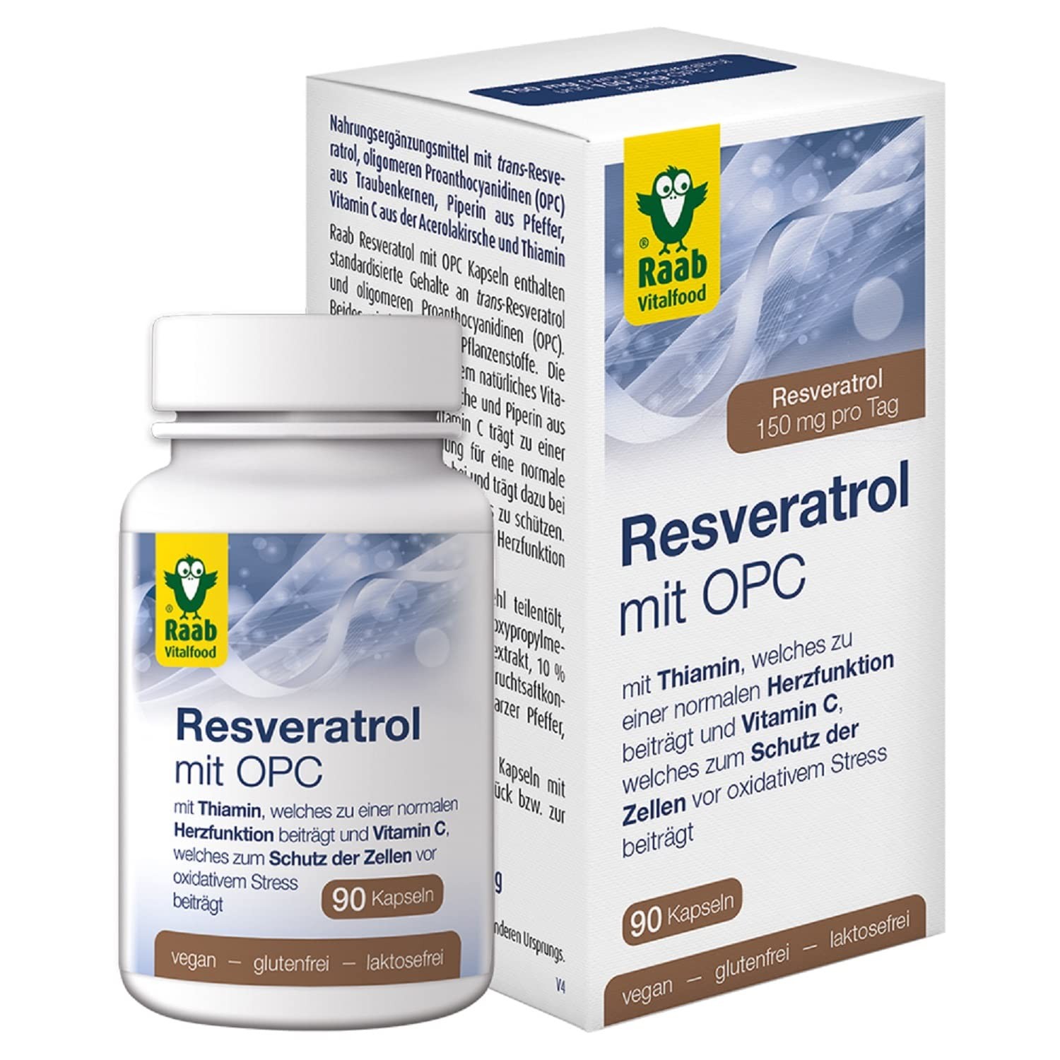 Raab Vitalfood Resveratrol with OPC Capsules, Dietary Supplement with ...