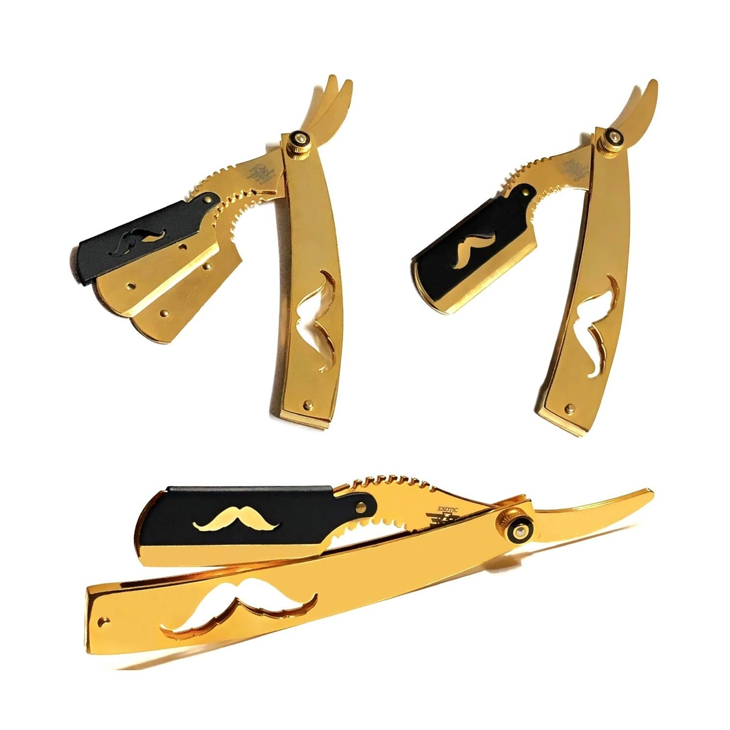Pro Level Gold Dipped Lightweight - Barber Shaving Razor Blade - Double ...
