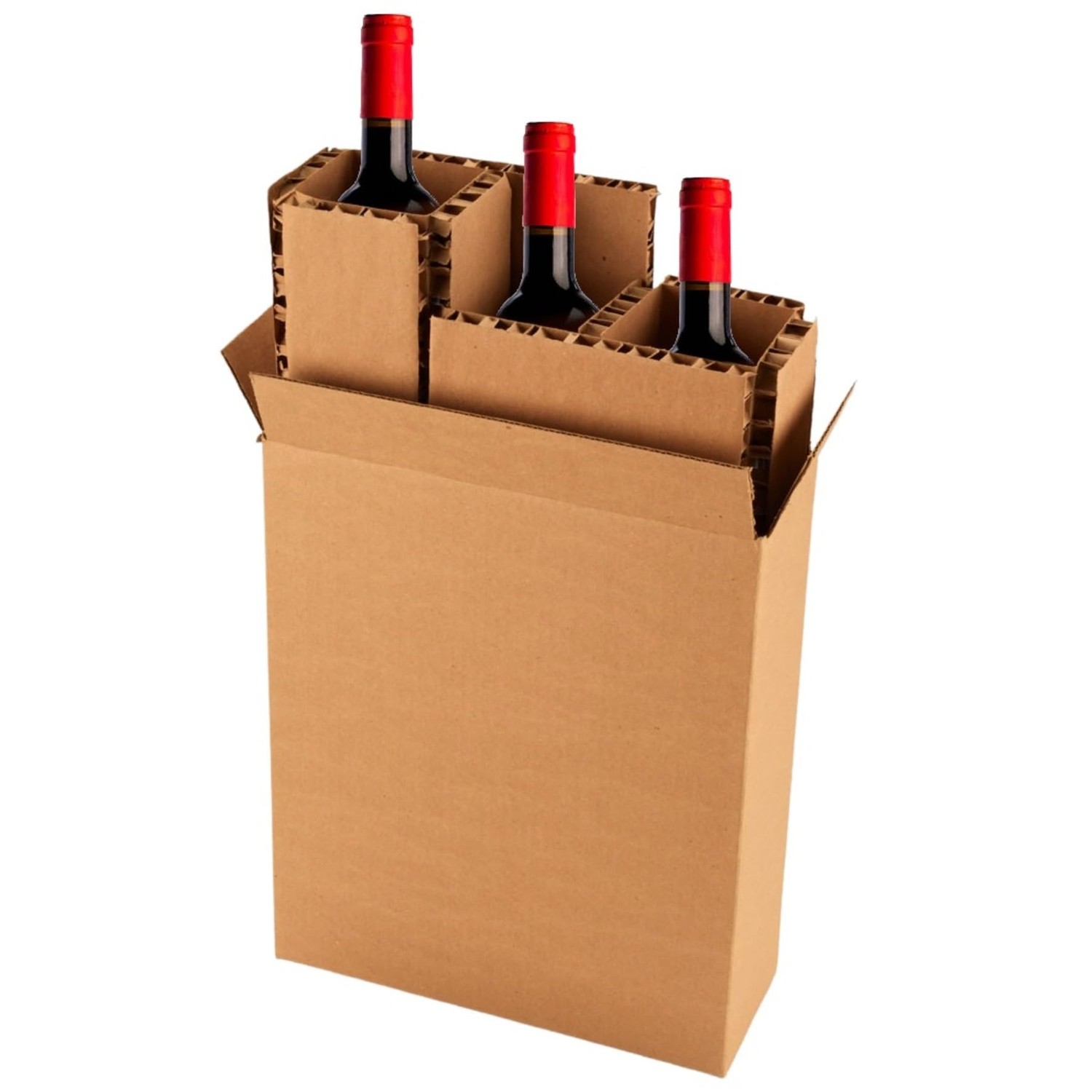 PrimeSaver Wine Shipping Box - Wine Bottle Shipper Corrugated Box ...
