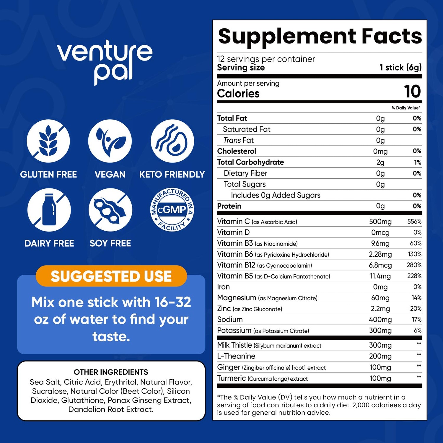 Venture Pal Venture Pal Liver Support Sugar Free Electrolyte Powder ...