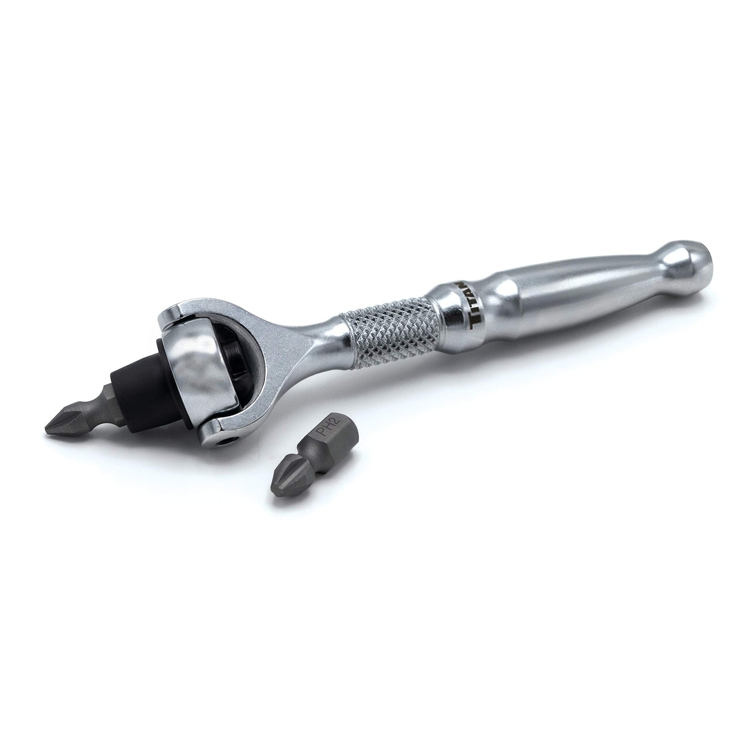 Titan 11318 1/4-Inch Drive x 4-Inch 90-Tooth Swivel Head Micro ...