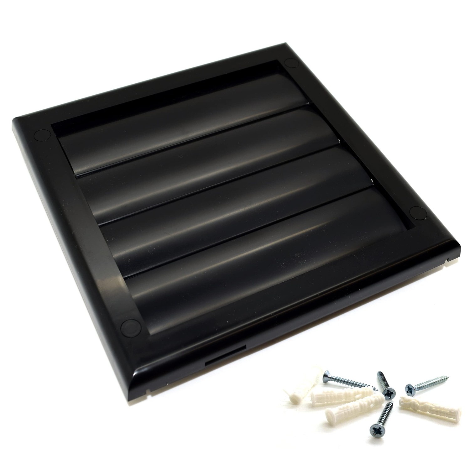Black Gravity Grille 125 mm / 5 inch External Ducting Air Vent with ...