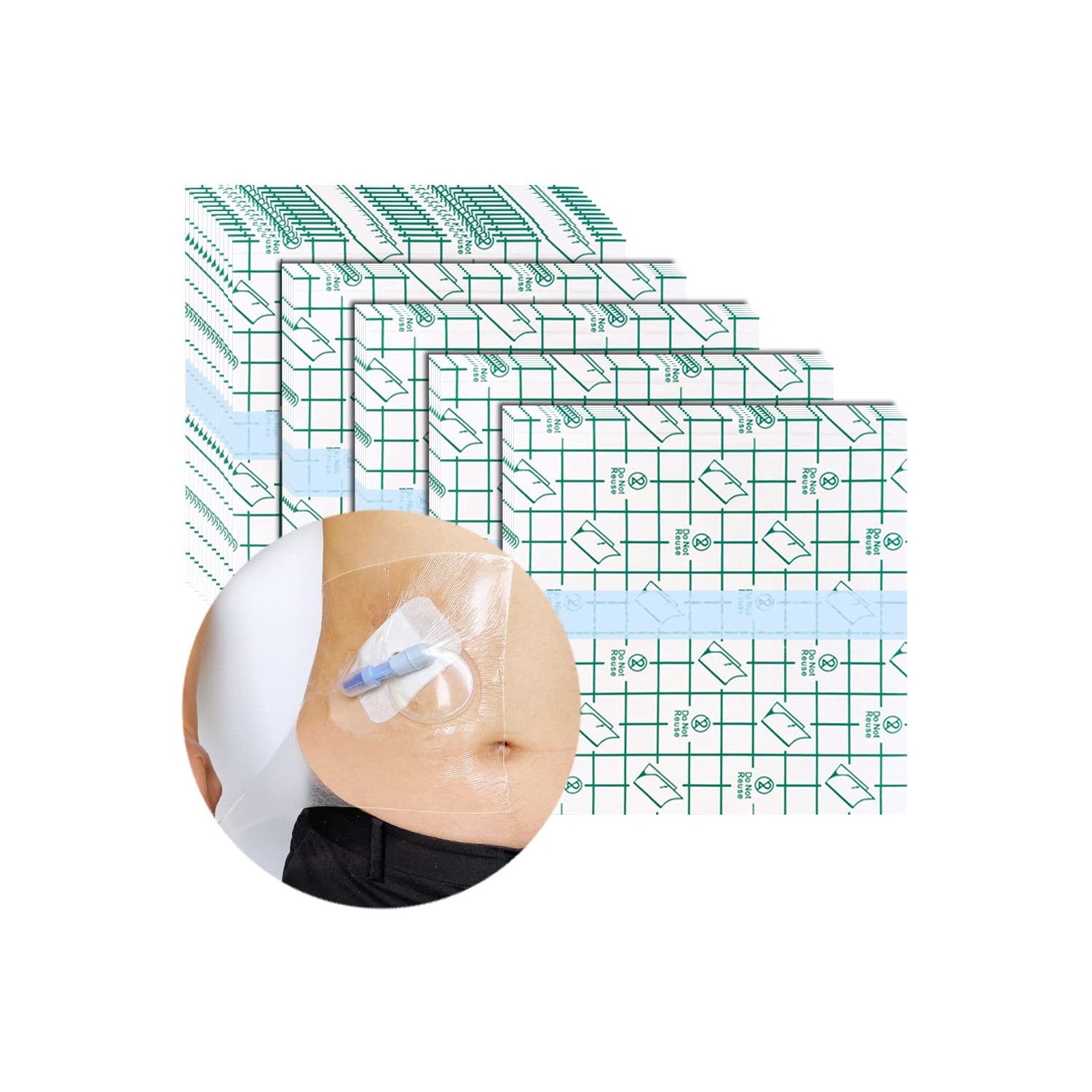 Waterproof Chemo Port Protector Chest Shower Cover Transparent Stretch ...