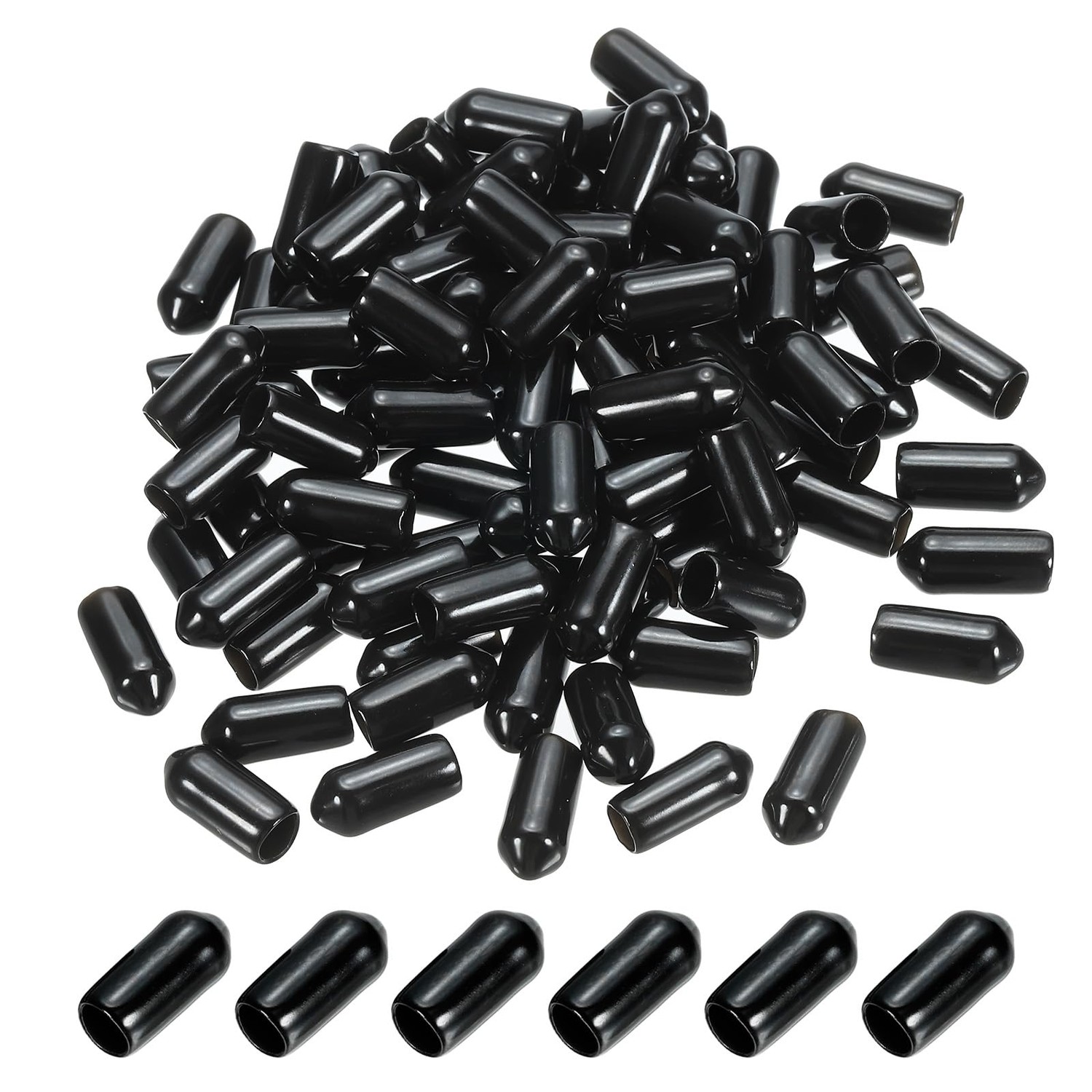 PATIKIL 5.5mm Vinyl Rubber Caps, Pack of 150 Flexible Screw Covers Caps ...