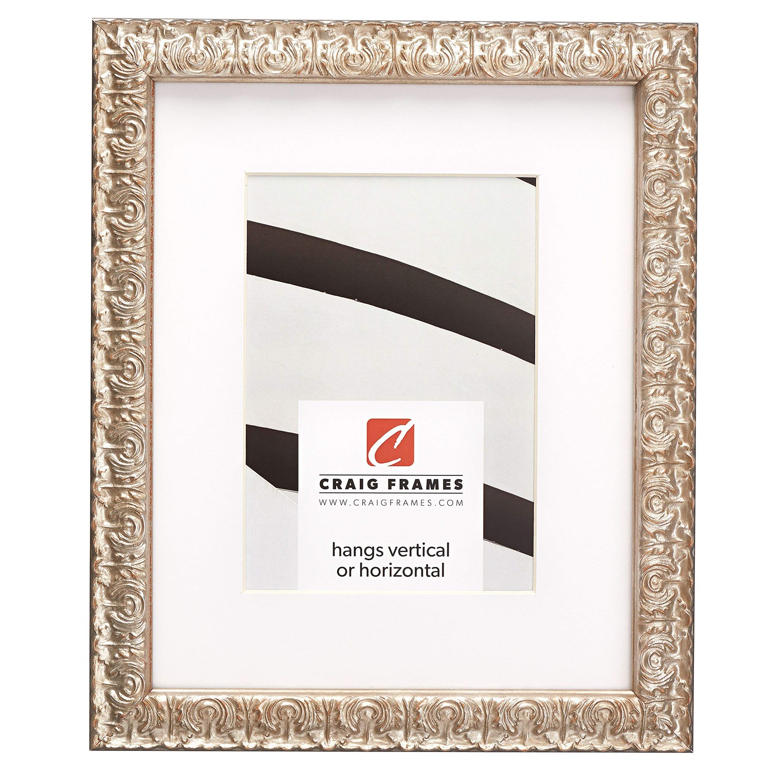 Craig Frames Versailles, 8 x 12 Inch Picture Frame Matted to Display a ...