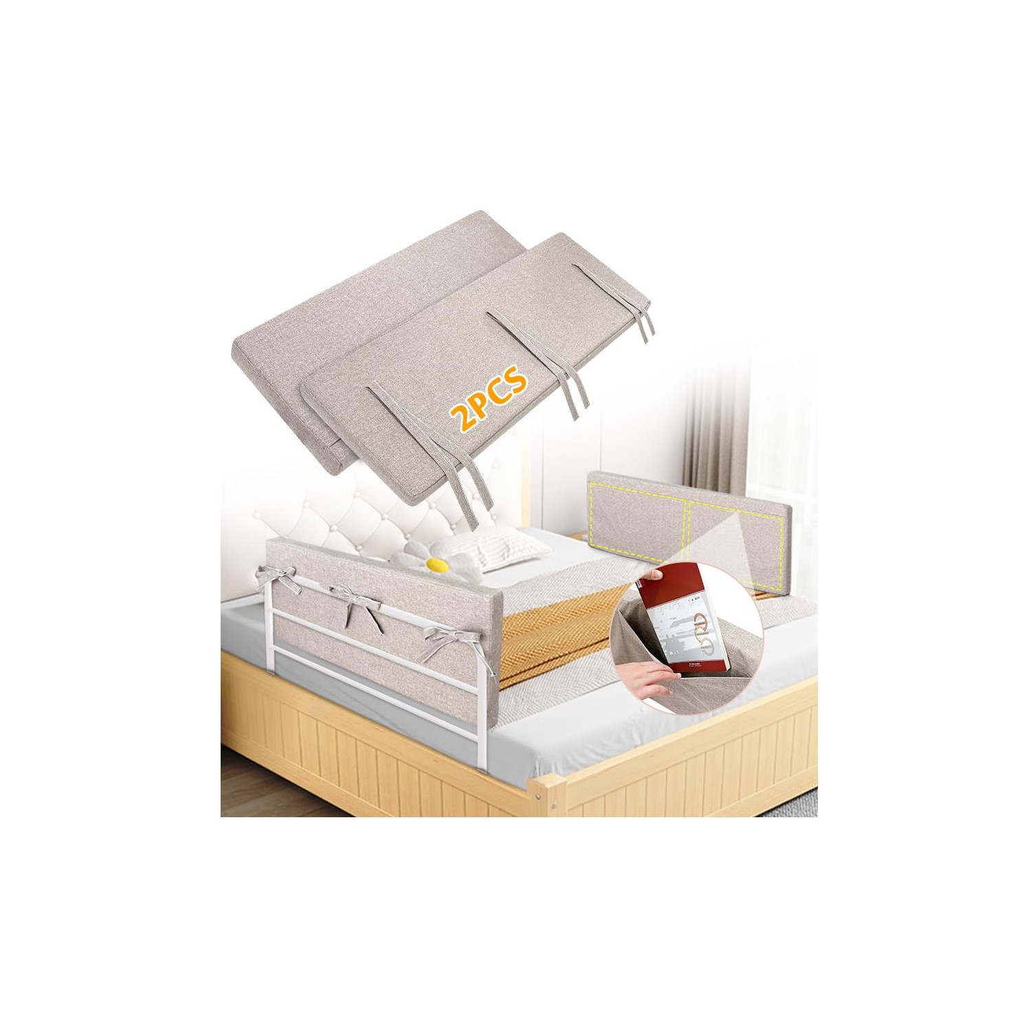 Bed Rail Cushion Hospital Bed Side Rail Pads Medical Foam Padding Bed ...