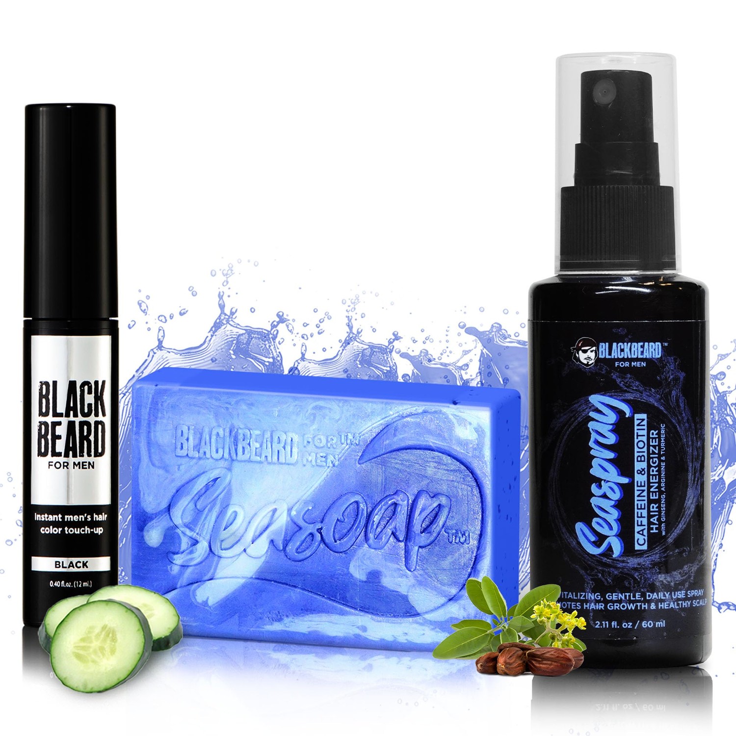 Blackbeard for Men Starter Pack, Beard Dye Alternative, Temporary Dye ...