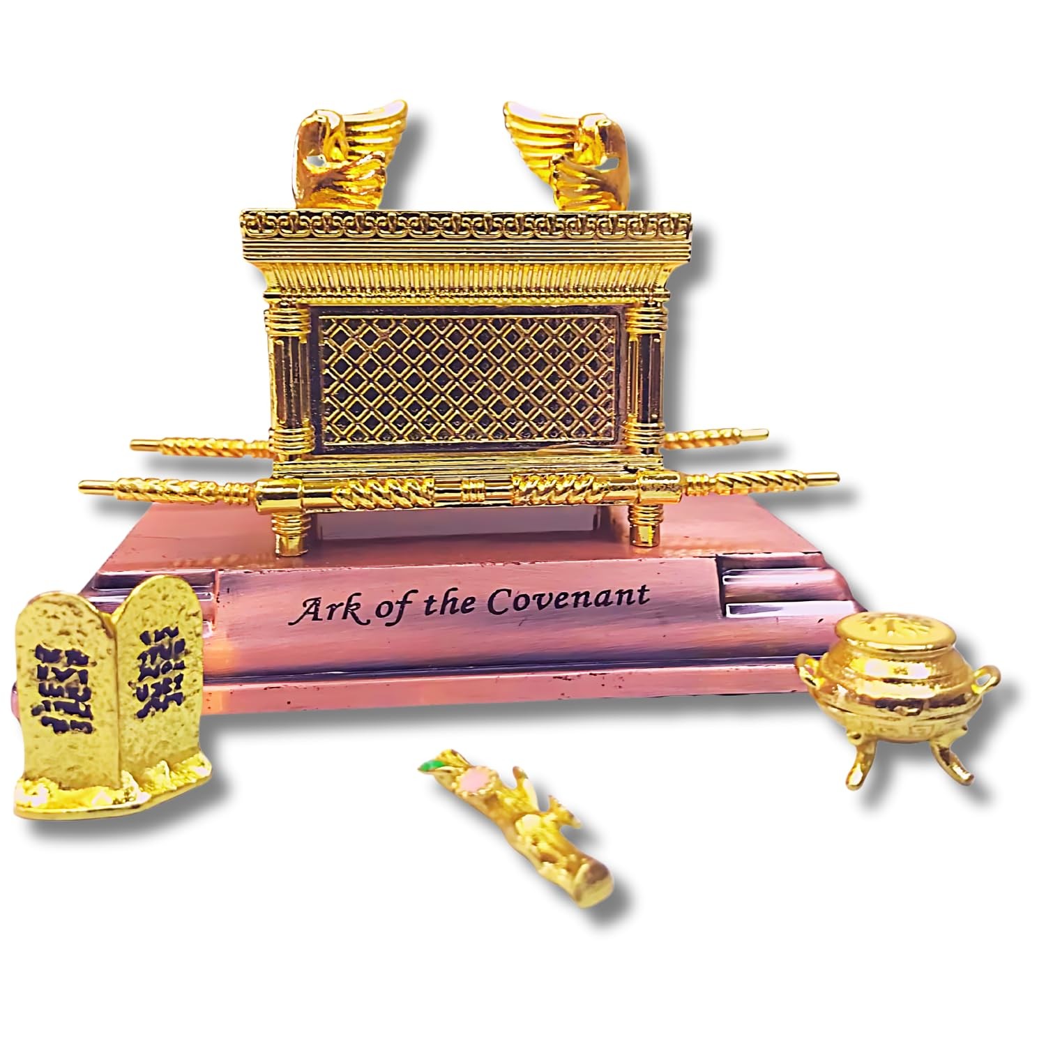 3 ARCHES USA Mini Ark of The Covenant Gold Plated Figurine - 4.3" Table ...