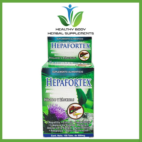 Hepafortex (Hígado y Pancreas) 100 Tabletas de 500mg (100% Original ...