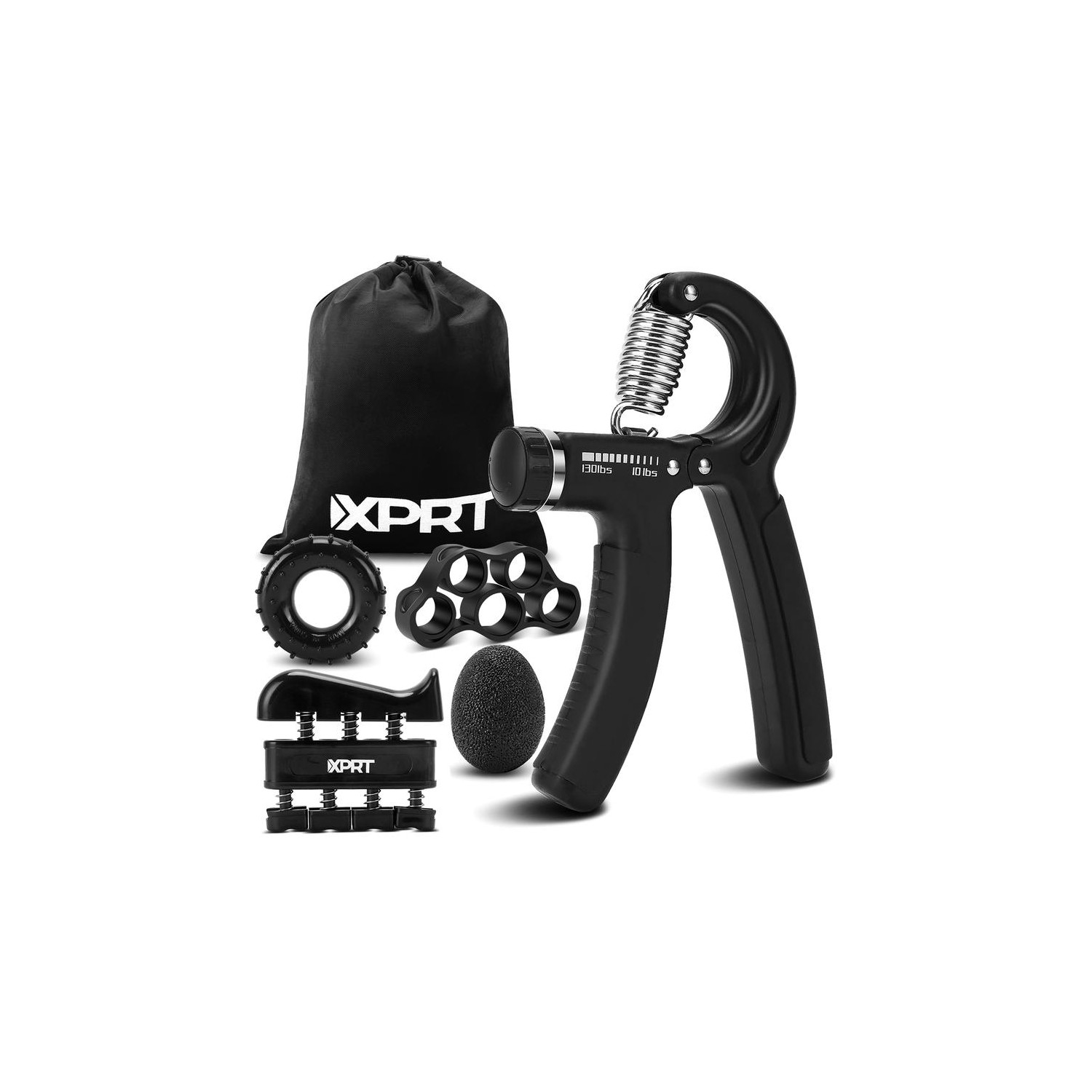 Hand Grip Strengthener set (5 Pack) Forearm Grip Adjustable Resistance ...