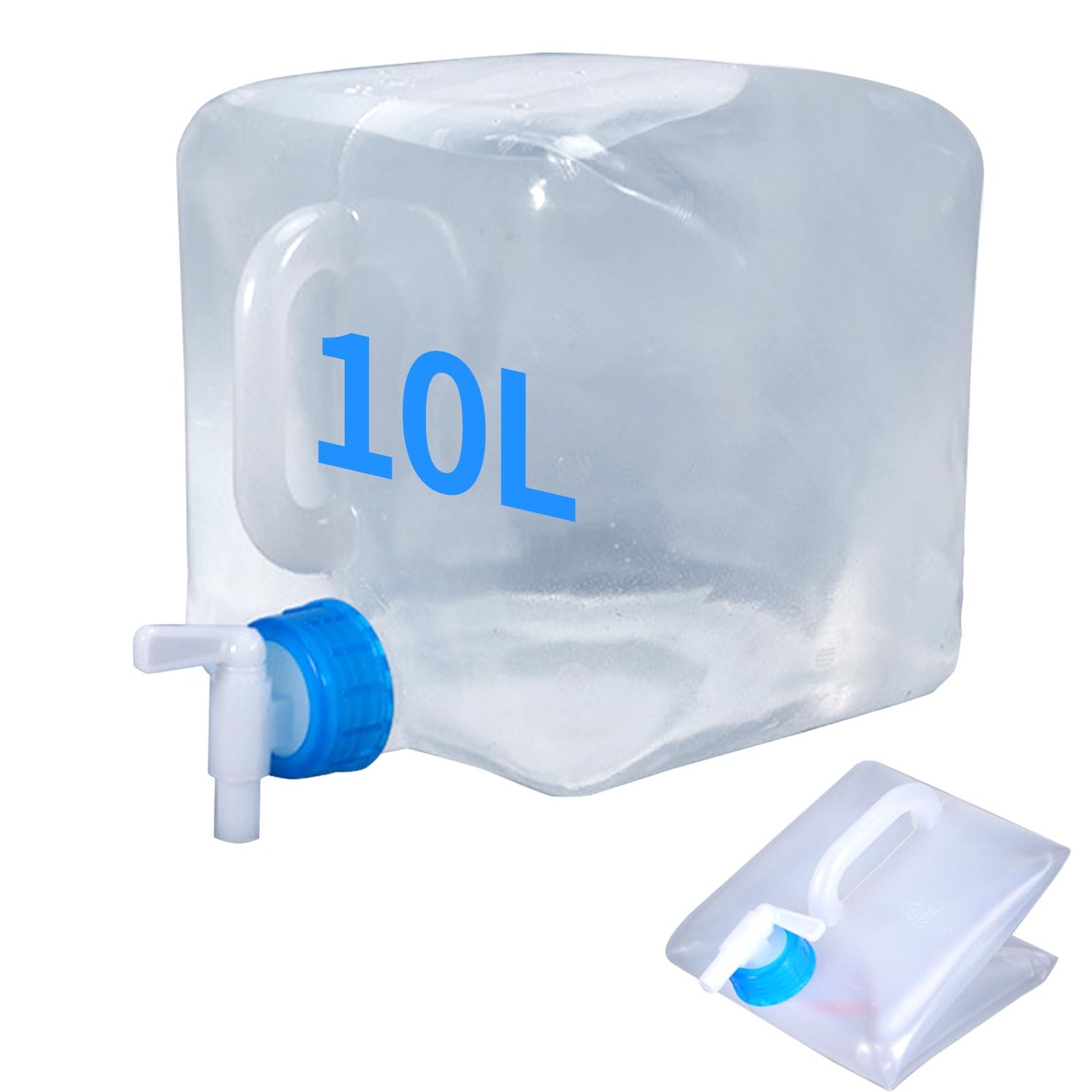 GENHH Set of 2 Foldable Water Canisters, 10 L, Camping Water Canister ...