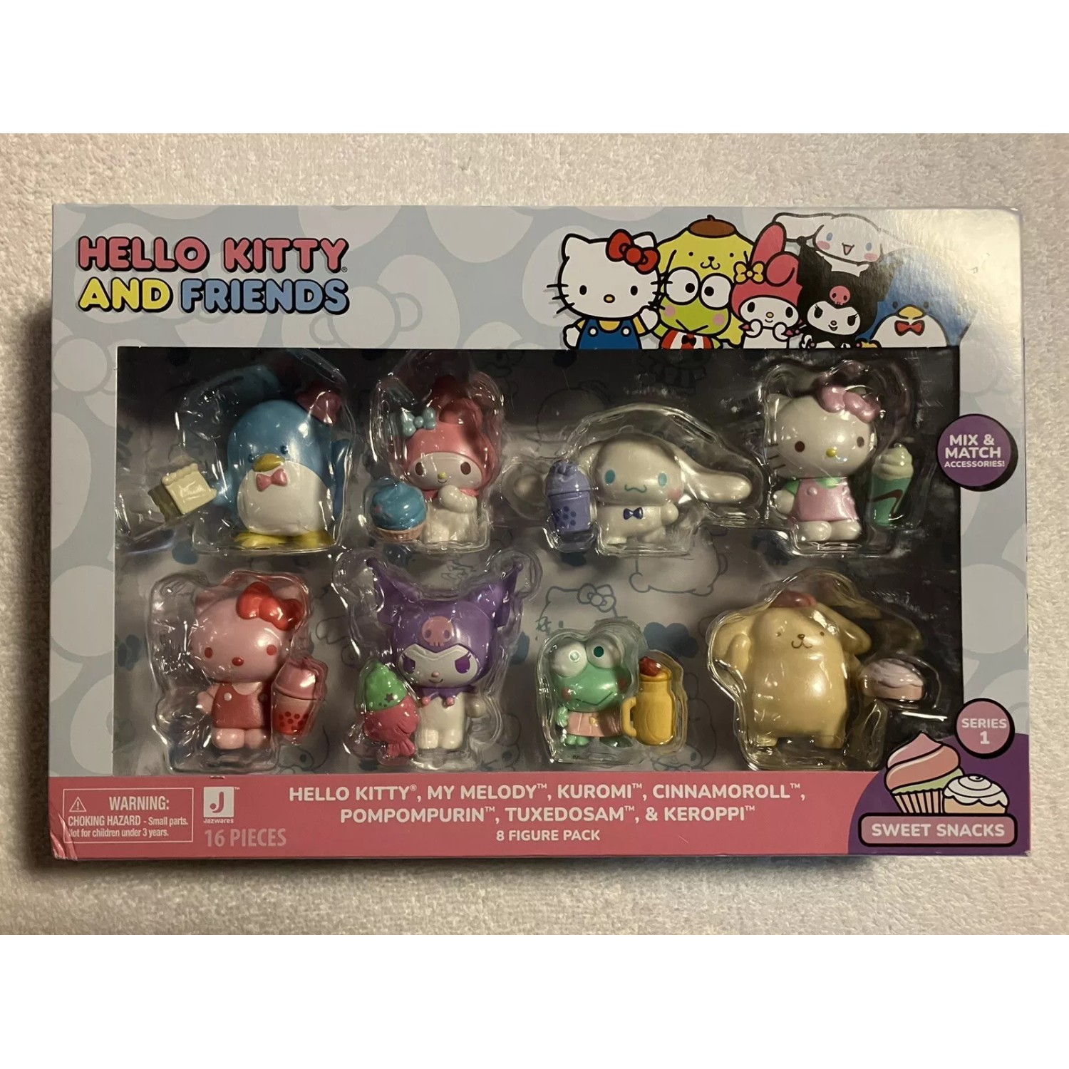 Jazwares Sanrio Hello Kitty and Friends Series 1 Sweet Snacks 16 Pieces ...