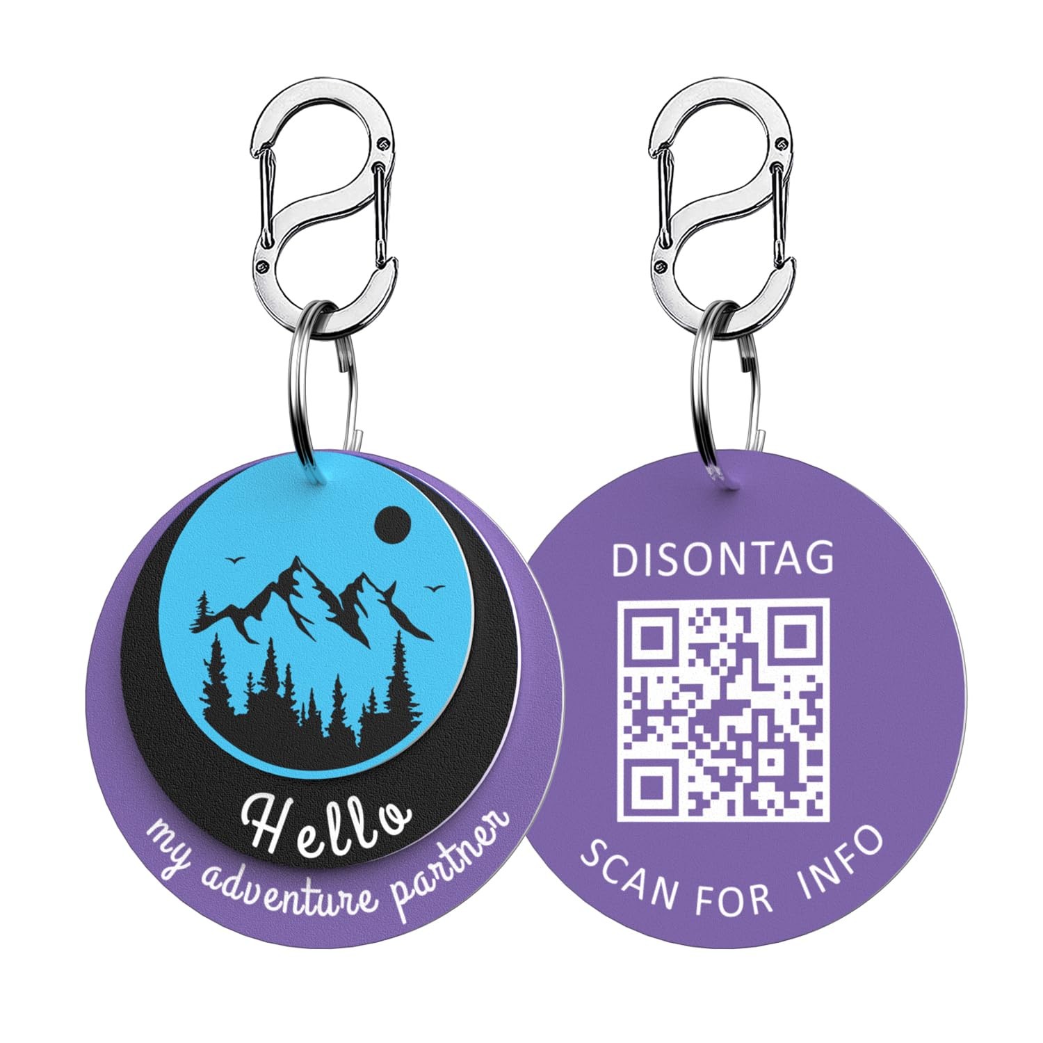 DISONTAG QR Code Dog Tag, Personalized Dog Tags, Dog ID Tag, Dog Name ...