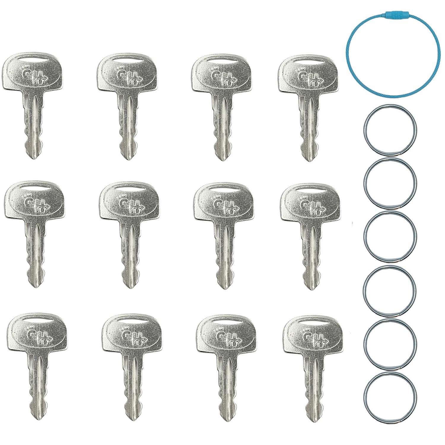 12Pcs 601 Heavy Ignition Keys,60266568 Key for Sany Mini Excavator ...