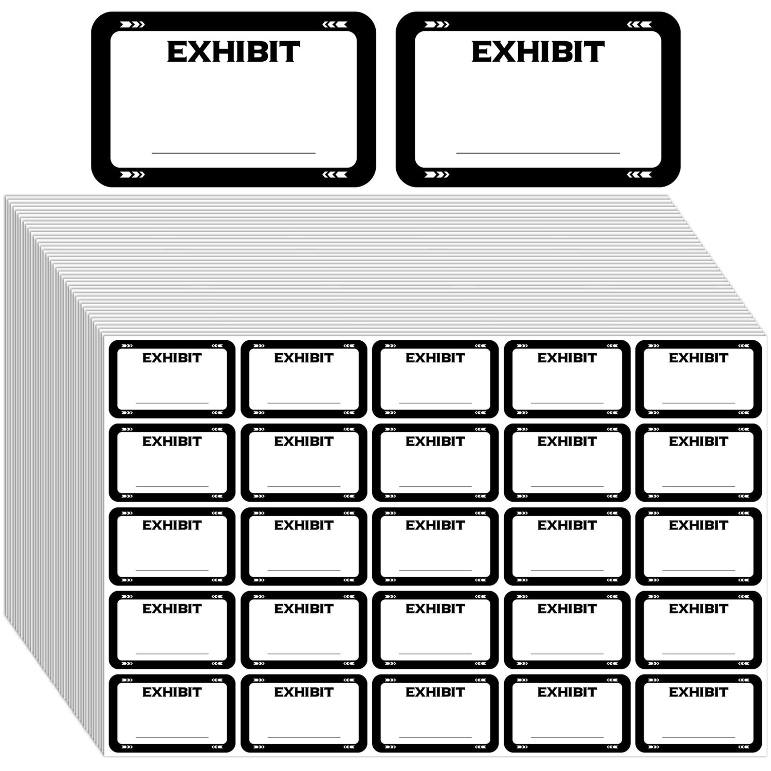 1000 Pcs Exhibit Stickers 1.65 x 1 Inch Legal Exhibit Labels Name Tag ...