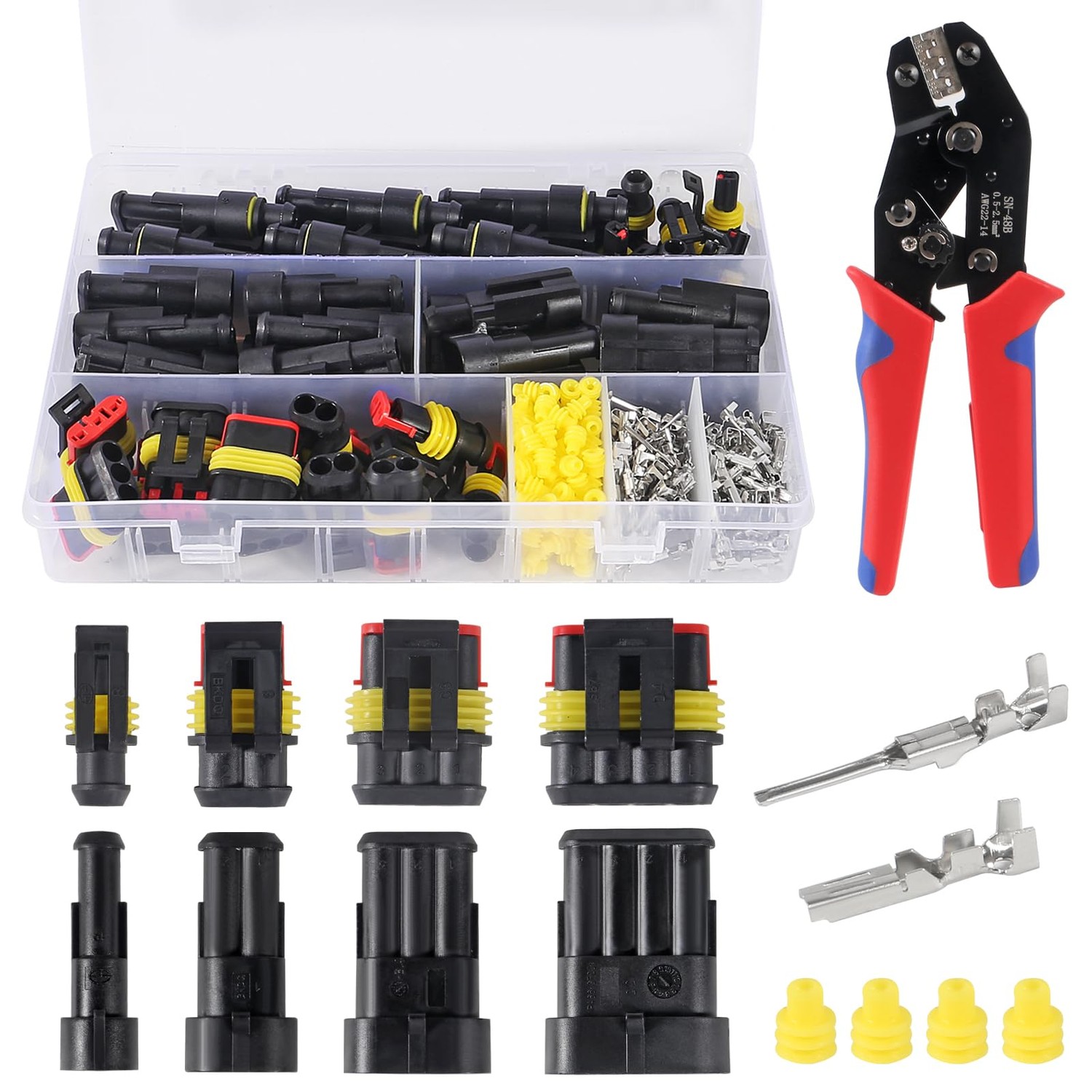 AITRIP 352pcs Waterproof Electrical Terminals Automotive Electrical ...