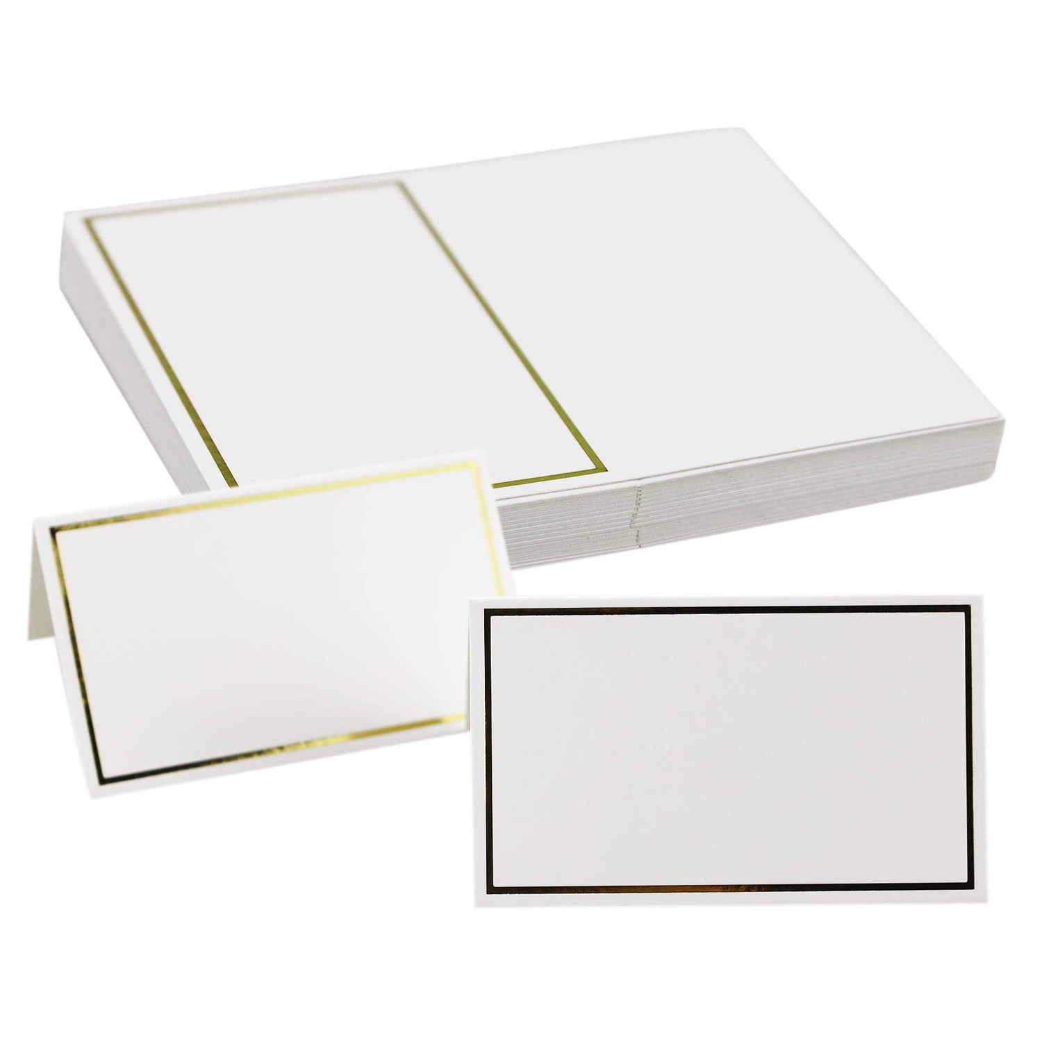 LAMXD 30 Pieces Name Place Cards | Plain White Folded Table Name Cards ...