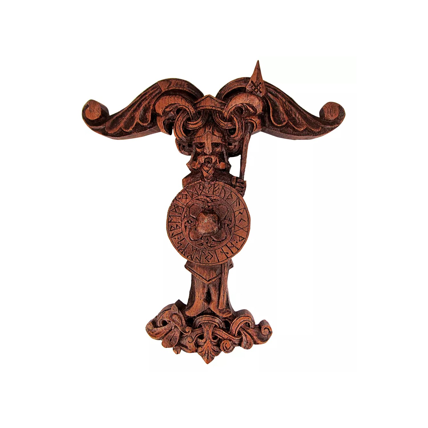 Norse Viking Irminsul Plaque - Odin Rune Wall Statue - Wood Finish ...