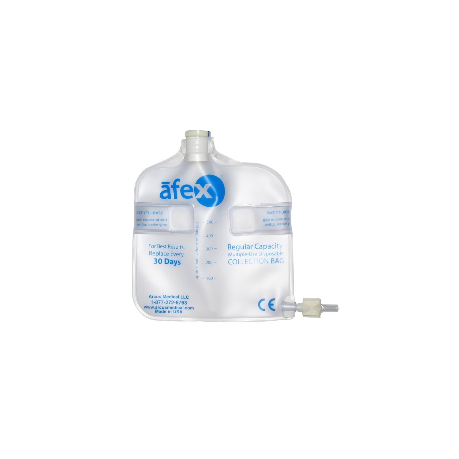 Afex Urinary Collection Leg Bag 16 oz Standard Non Vented (500 mL ...
