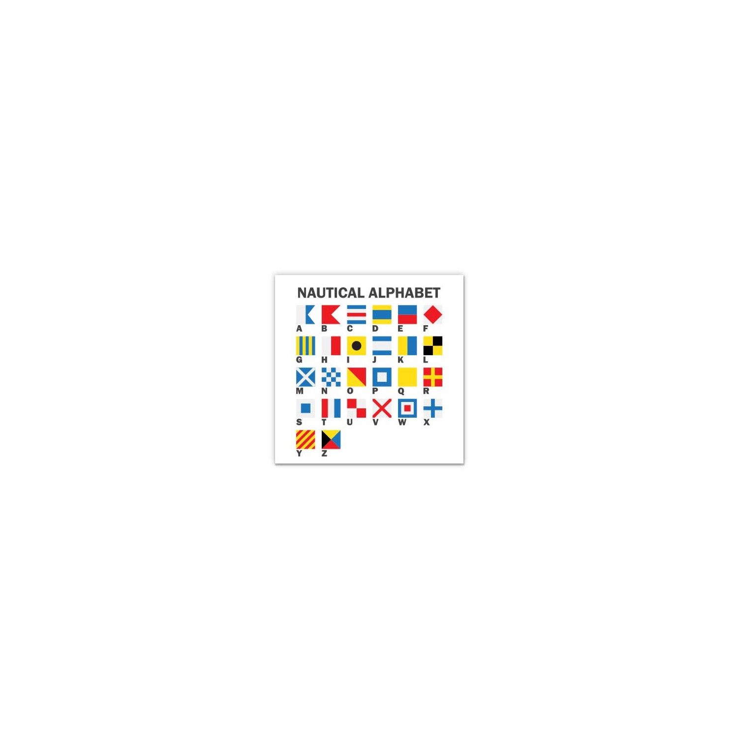 Nautical Alphabet Sailing - 12" Vinyl Sticker Waterproof Decal - ibspot.com