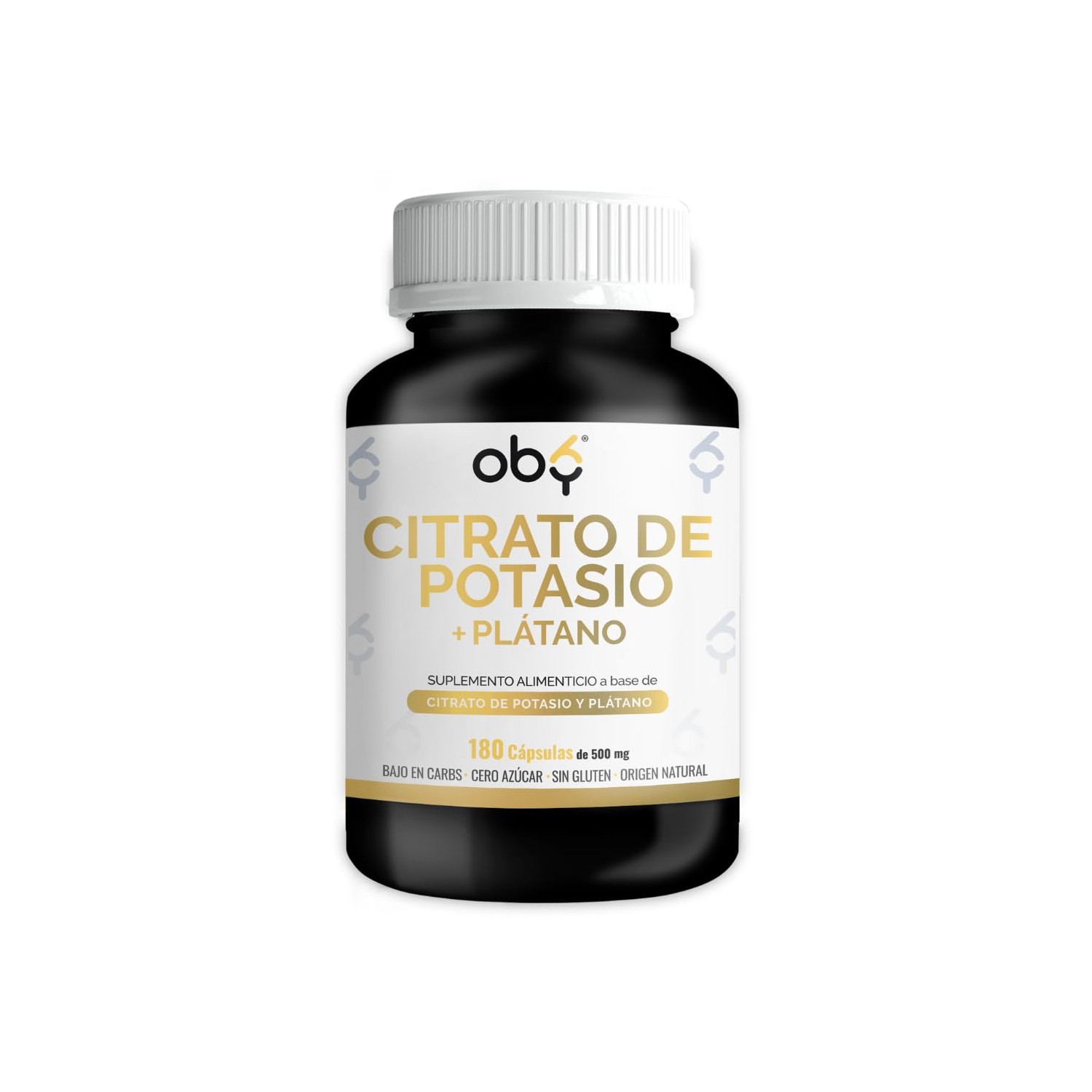 OBY Citrato de Potasio 1000 mg | Potasio enriquecido con plátano |180 ...