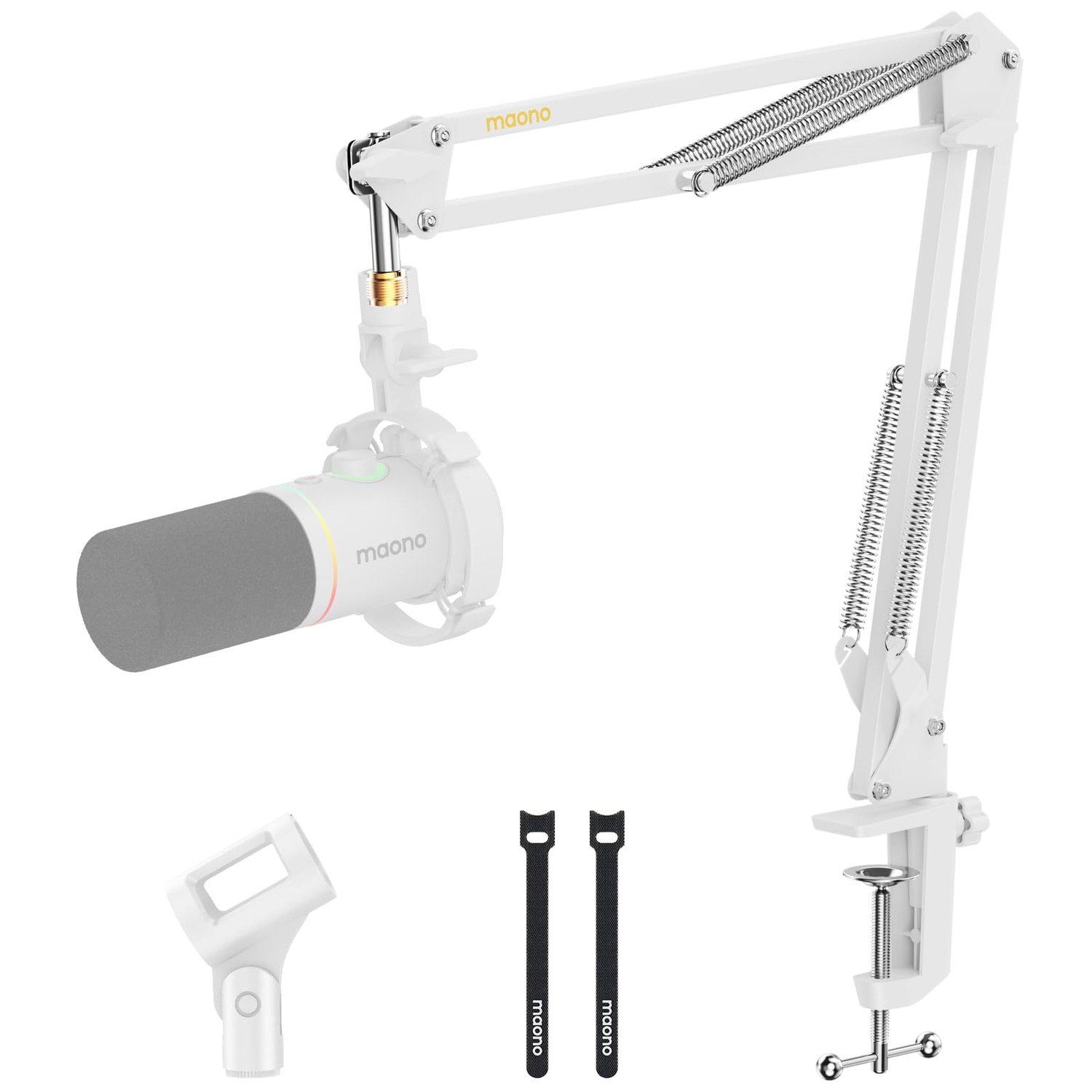 MAONO Boom Arm Microphone Stand: Adjustable Metal Suspension Mic Boom ...