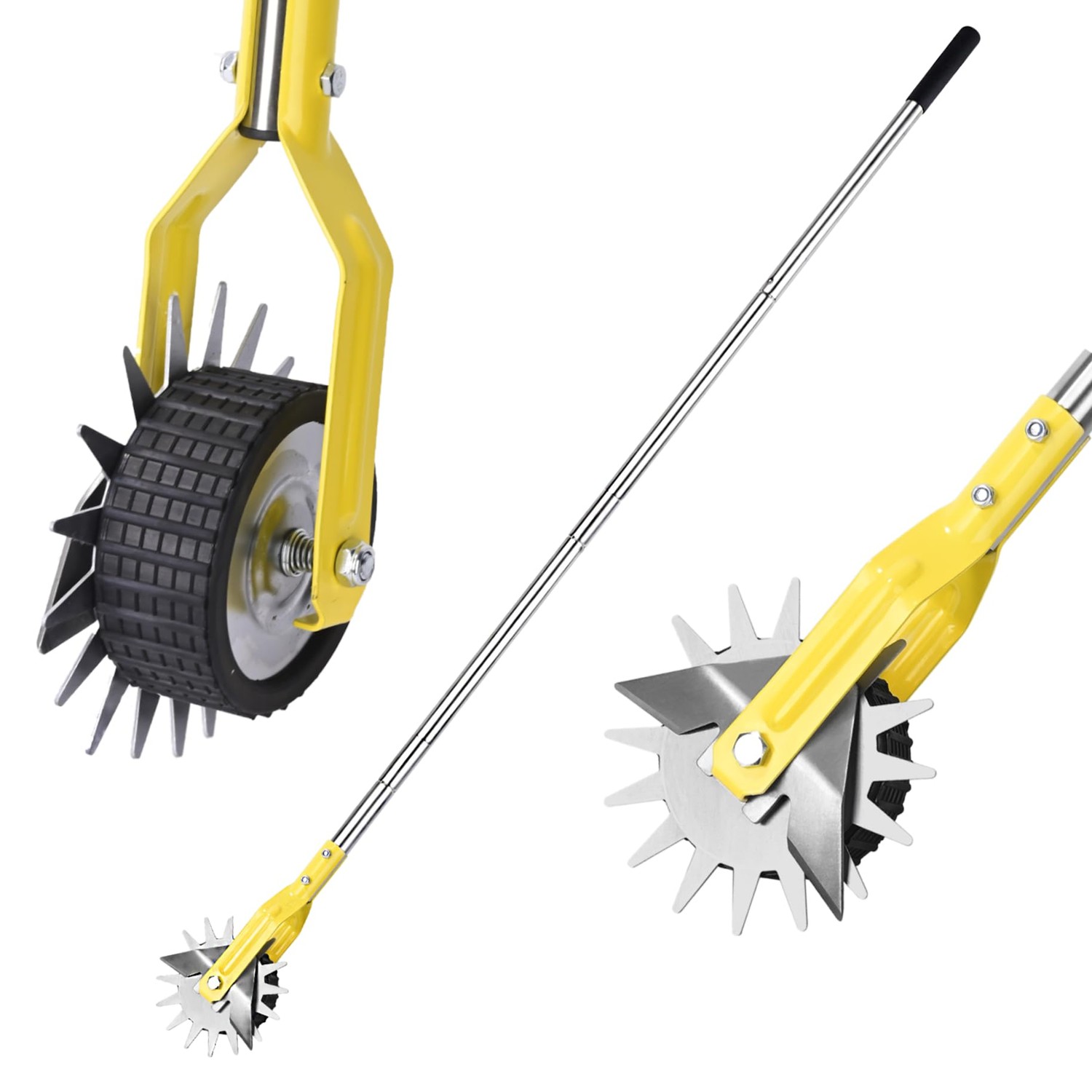 YEELOR Wheel Rotary Edger, Adjustable Length Lawn Edger, Stainless ...