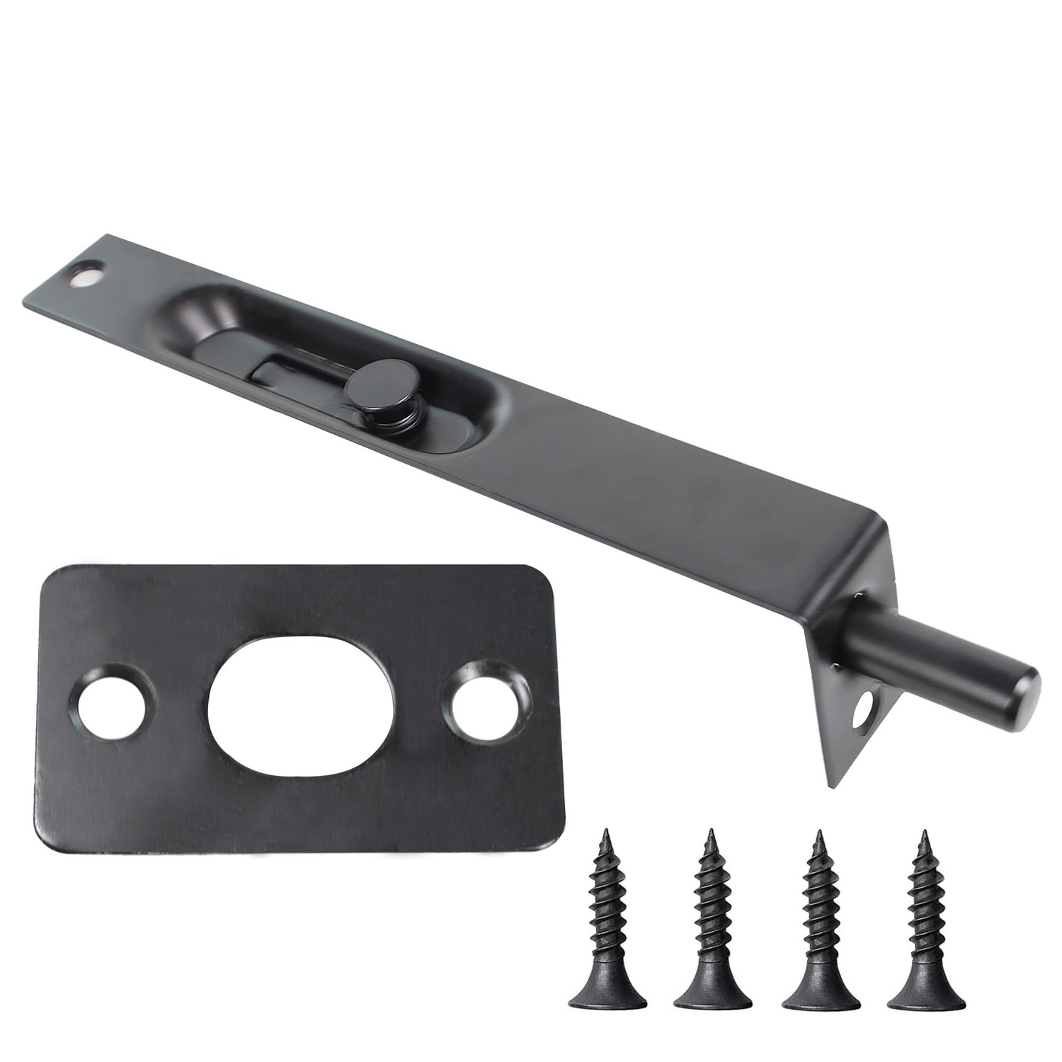 AUXBC 6 Inch Slide Flush Bolt, Stainless Steel Door Flush Bolt Latch ...