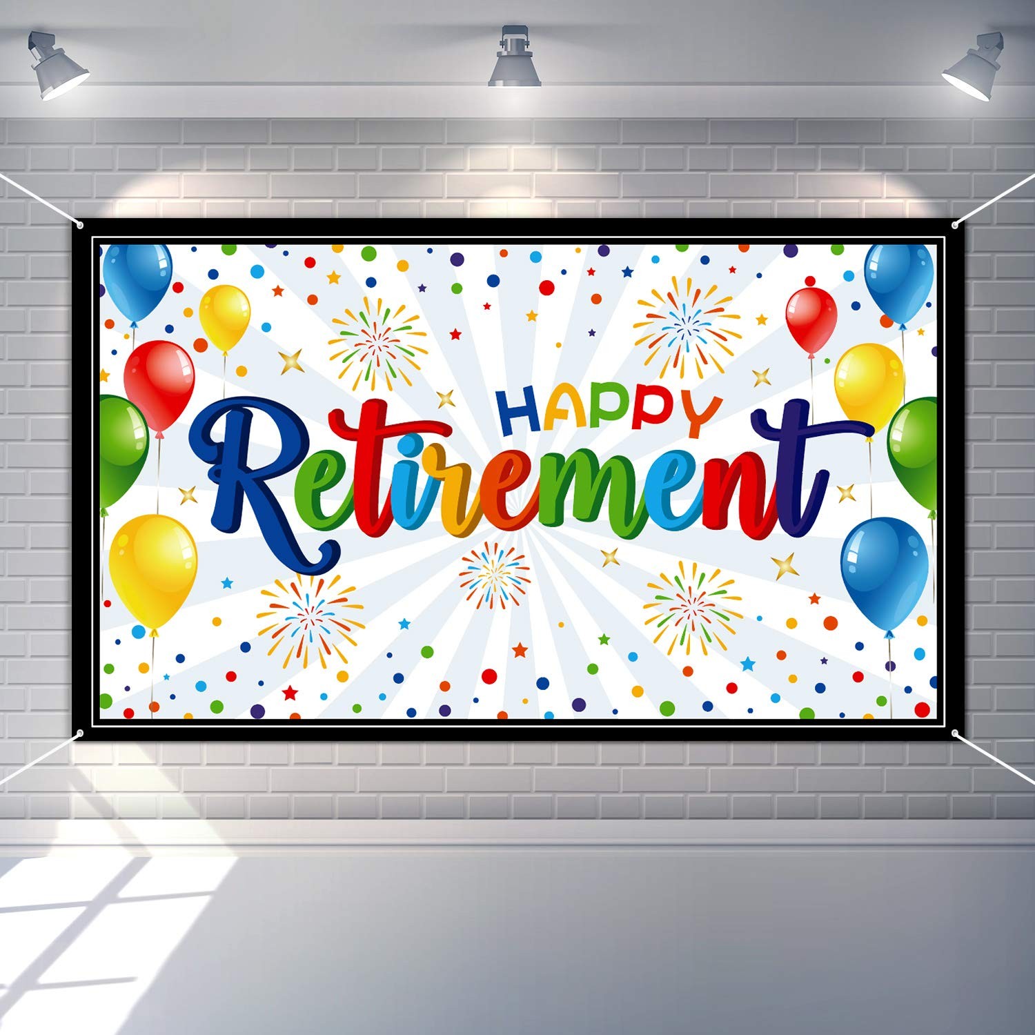 Happy Retirement Party Decorations Giant Colorful Retirement Banner ...
