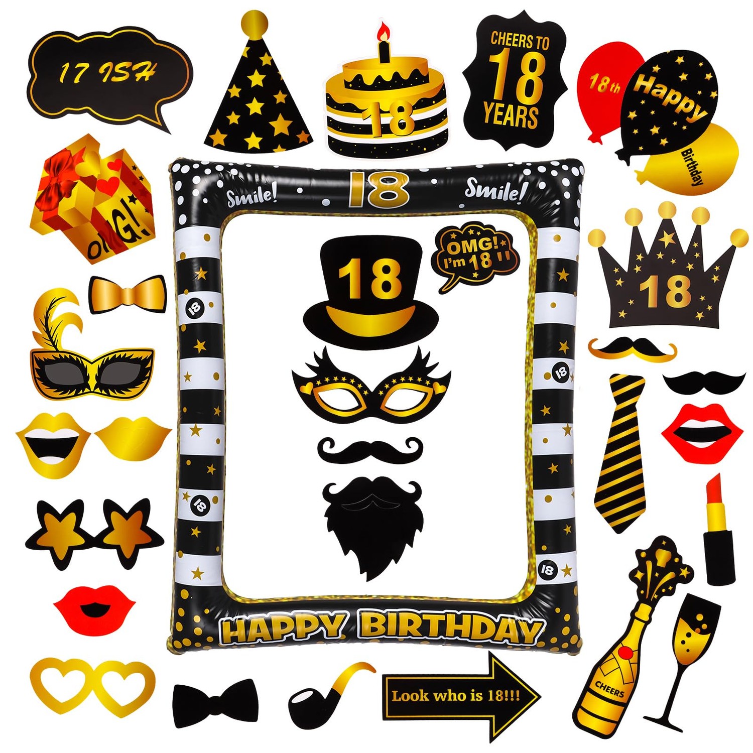 18th Birthday Photo Booth Photo Props 18th Birthday Photo Props 18th ...