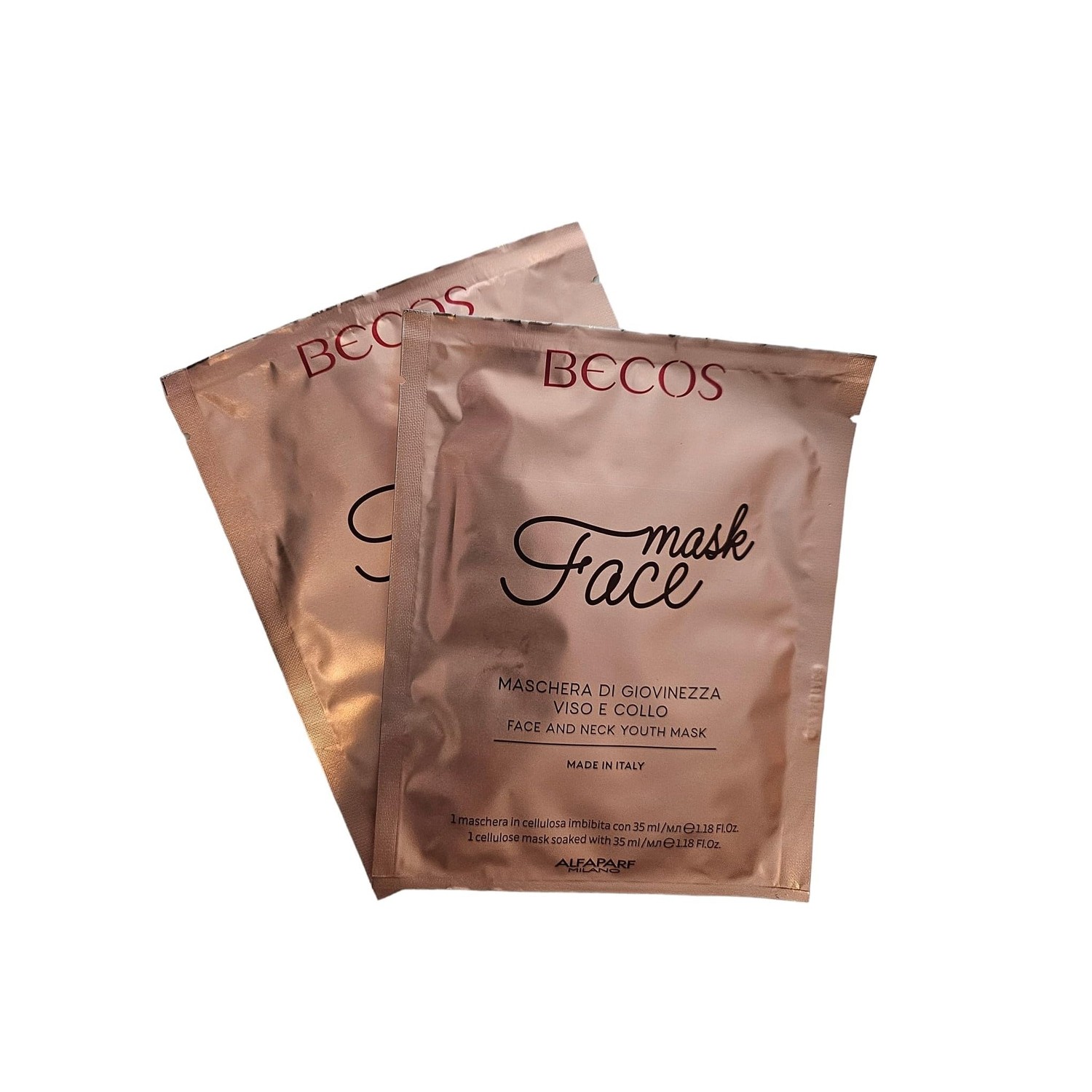 Becos Mask Face 2 Disposable Cellulose Face and Neck Masks, Rich in ...