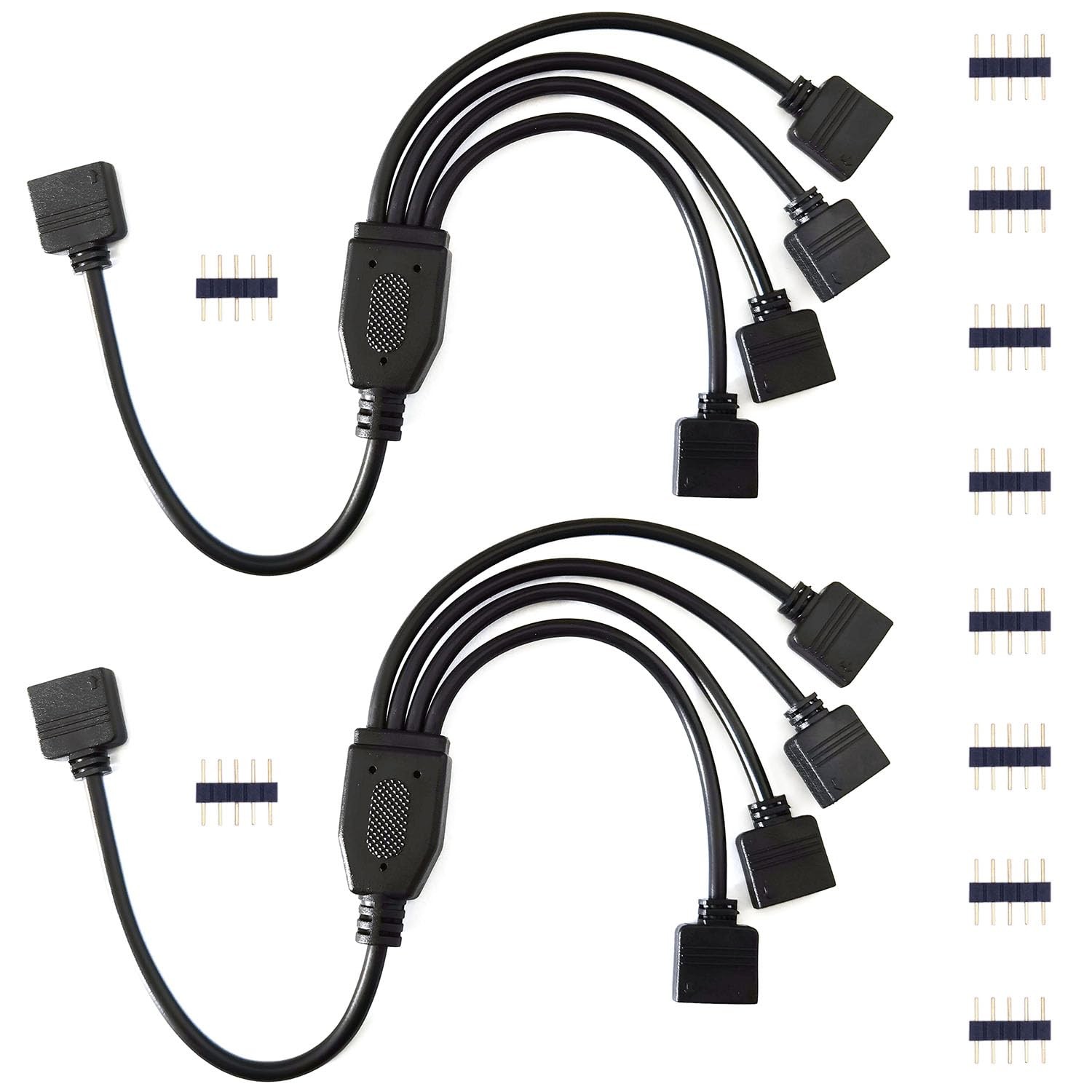 BoHong 2 x 5-Pin LED Strip Splitter Cable 1 to 4 RGBW LED Strip ...