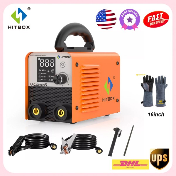 HITBOX 160A 2IN1 ARC Welder with Gloves, Mini IGBT Inverter with LIFT ...