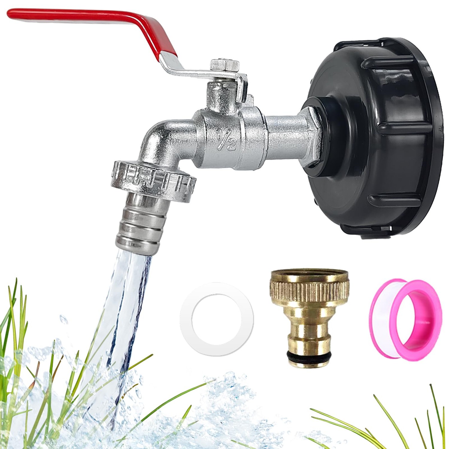 MAJOYLIFE IBC Outlet Tap, IBC Tap with 1/2 Inch Adapter, IBC Container ...