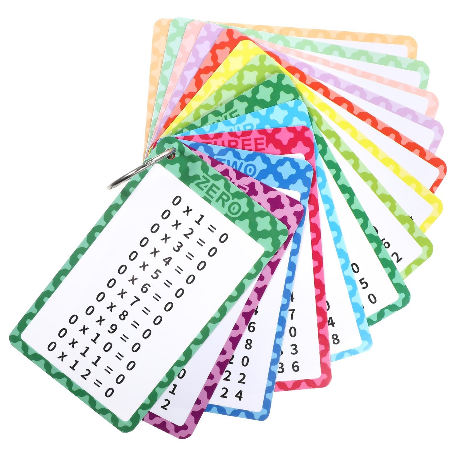 13 PCS Multiplication Flash Cards, 0-12 Times Multiplication Table ...