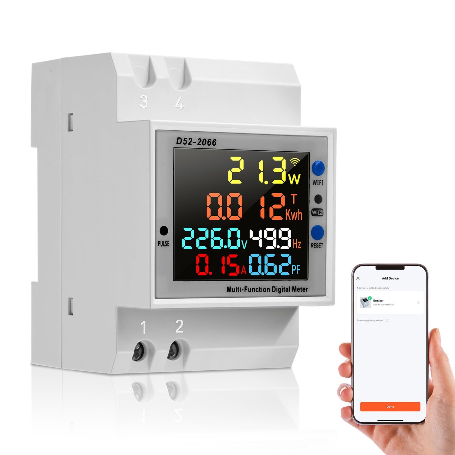 Diymore AC40-300V WiFi Smart Electric Meter, Single-Phase Electric ...