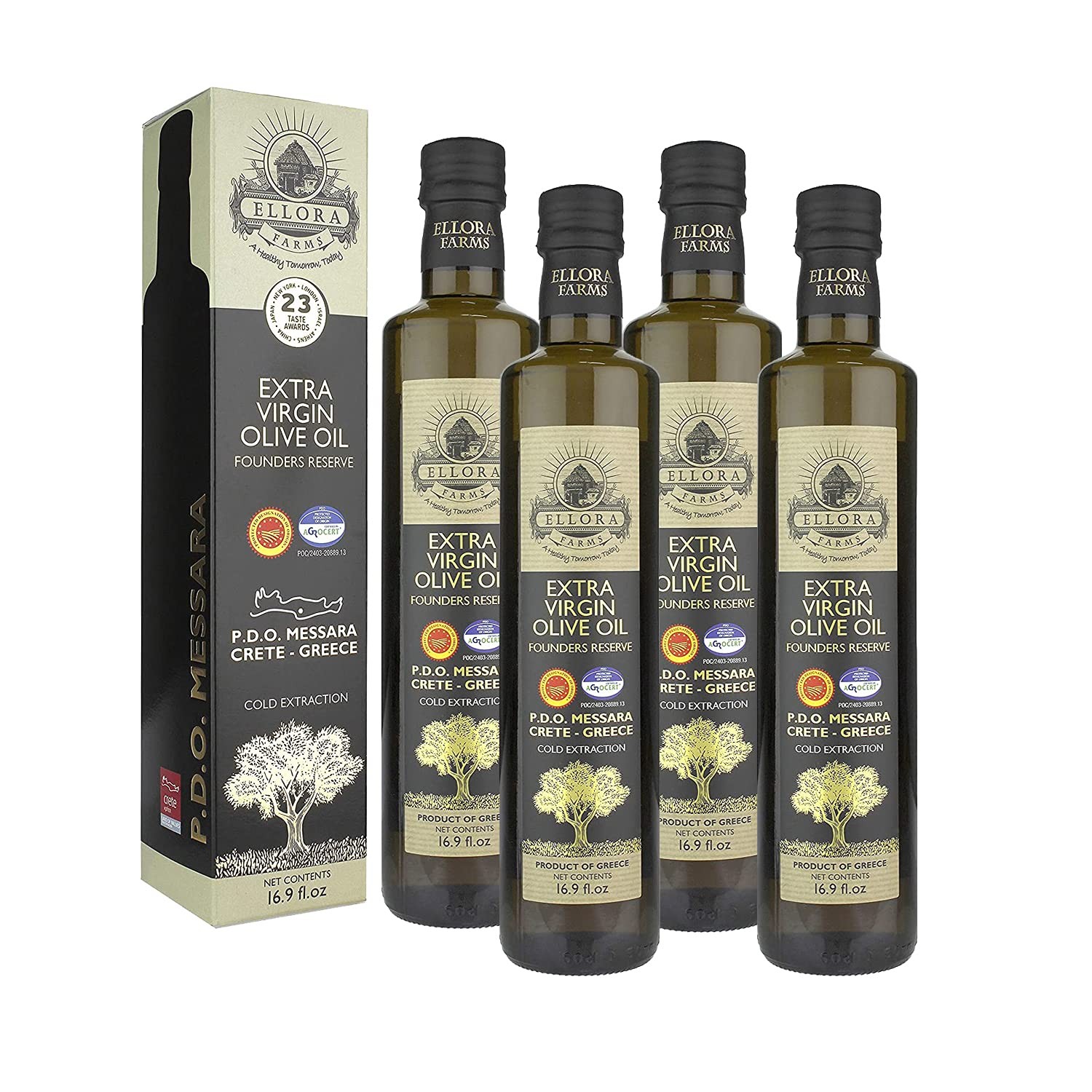 Ellora Farms, Gold Medal Winner, Extra Virgin Olive Oil, Certified PDO ...