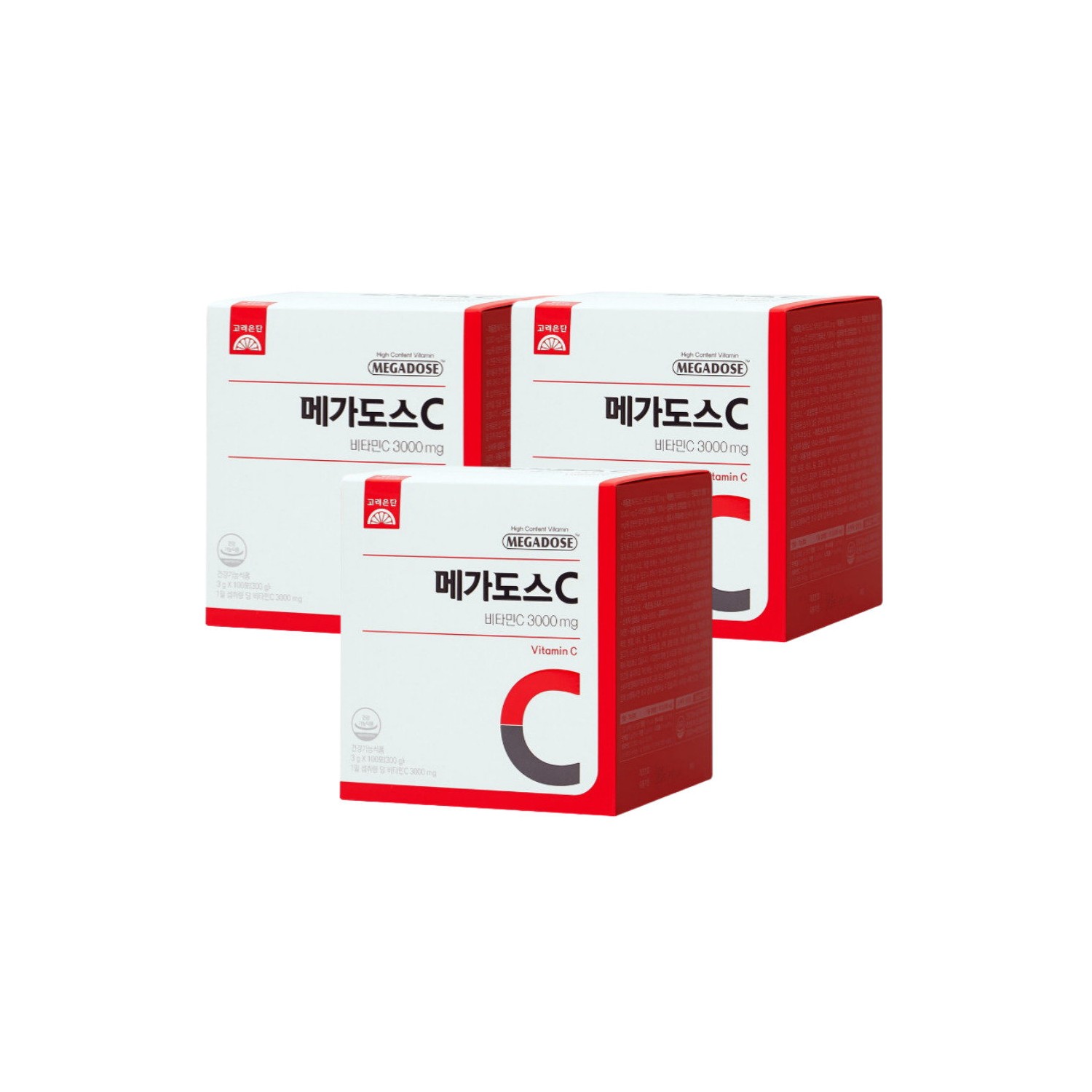 Korea Eundan Megadose C Vitamin C 3000 100 packs 3 boxes MEGADOSE / 고려 ...