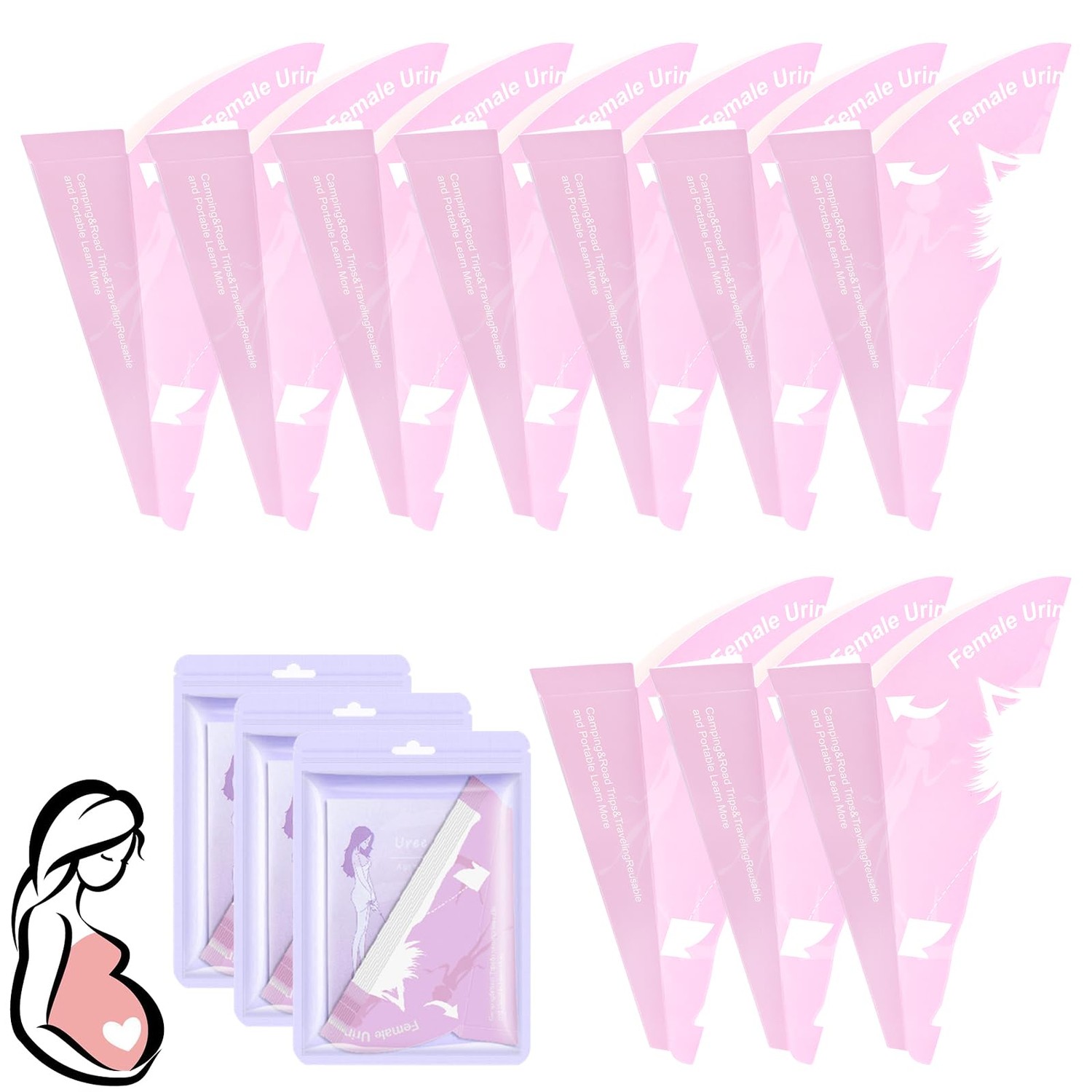 Pack of 30 Urinella for Women Disposable Pee Aid for Women Standing ...