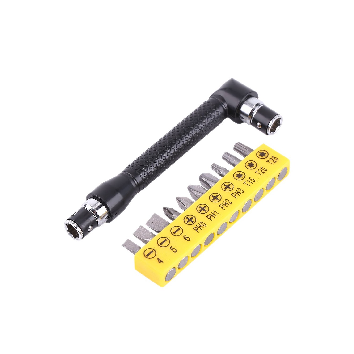 11 Piece Angle Wrench Set, 90 Degree L-Shape 1/4 Inch Hex Socket ...