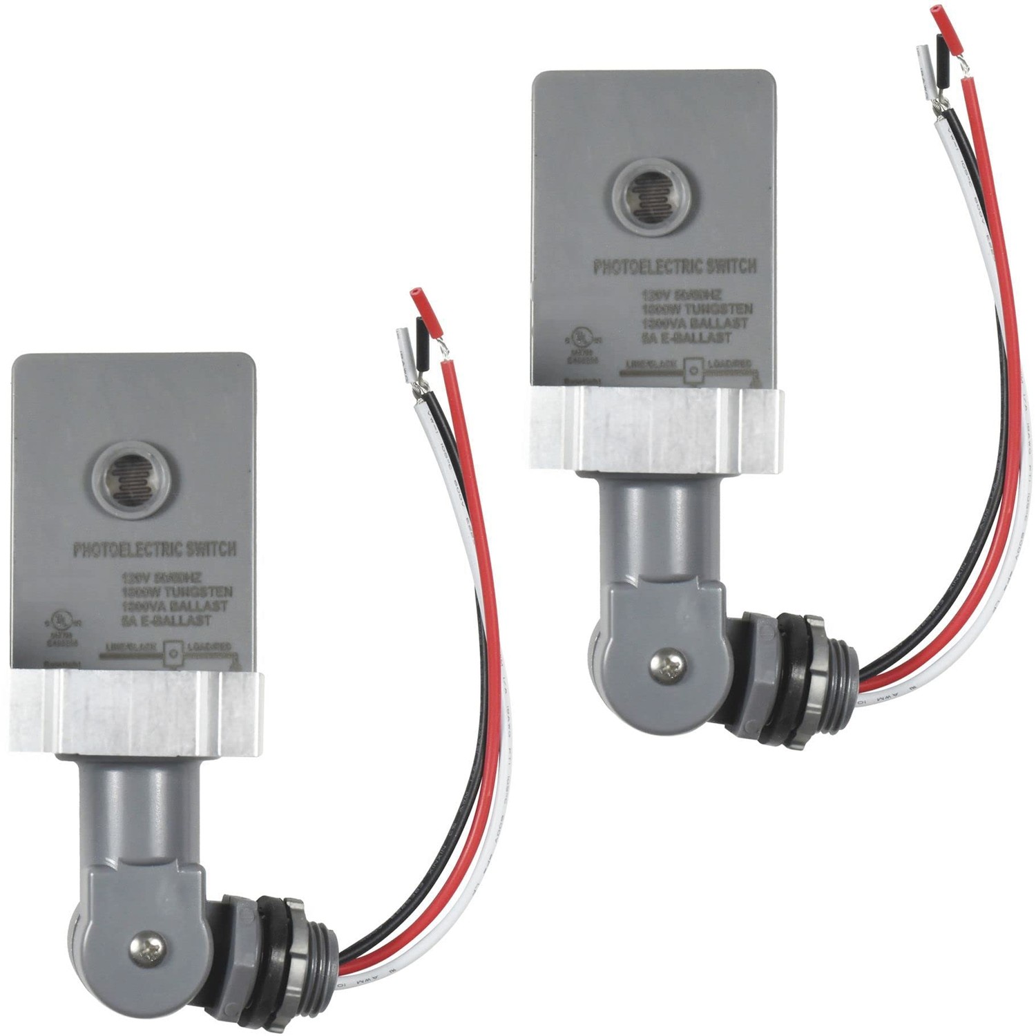 HQRP 2-Pack Photocell Thermal Type Light Sensor Stem and Swivel Mount ...