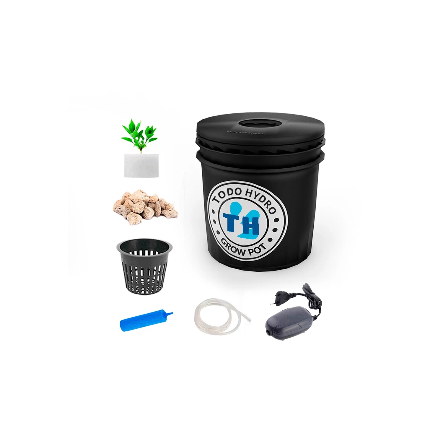 ToDo Hydro Grow Pot Original 2gal DWC Hydro Bucket Kit with Air Pump ...